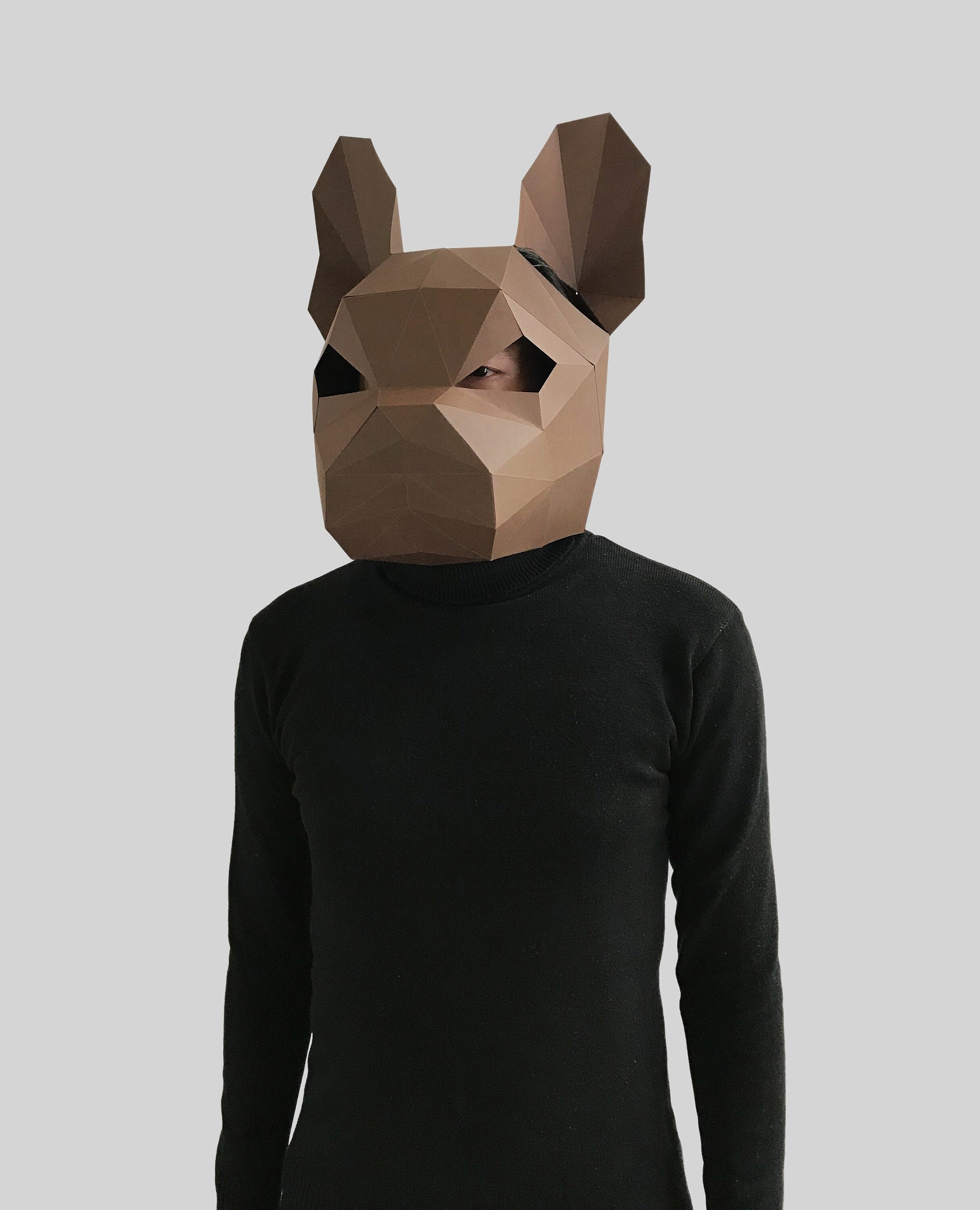 French Bulldog Mask Template Dog Mask Papercraft Mask - Etsy