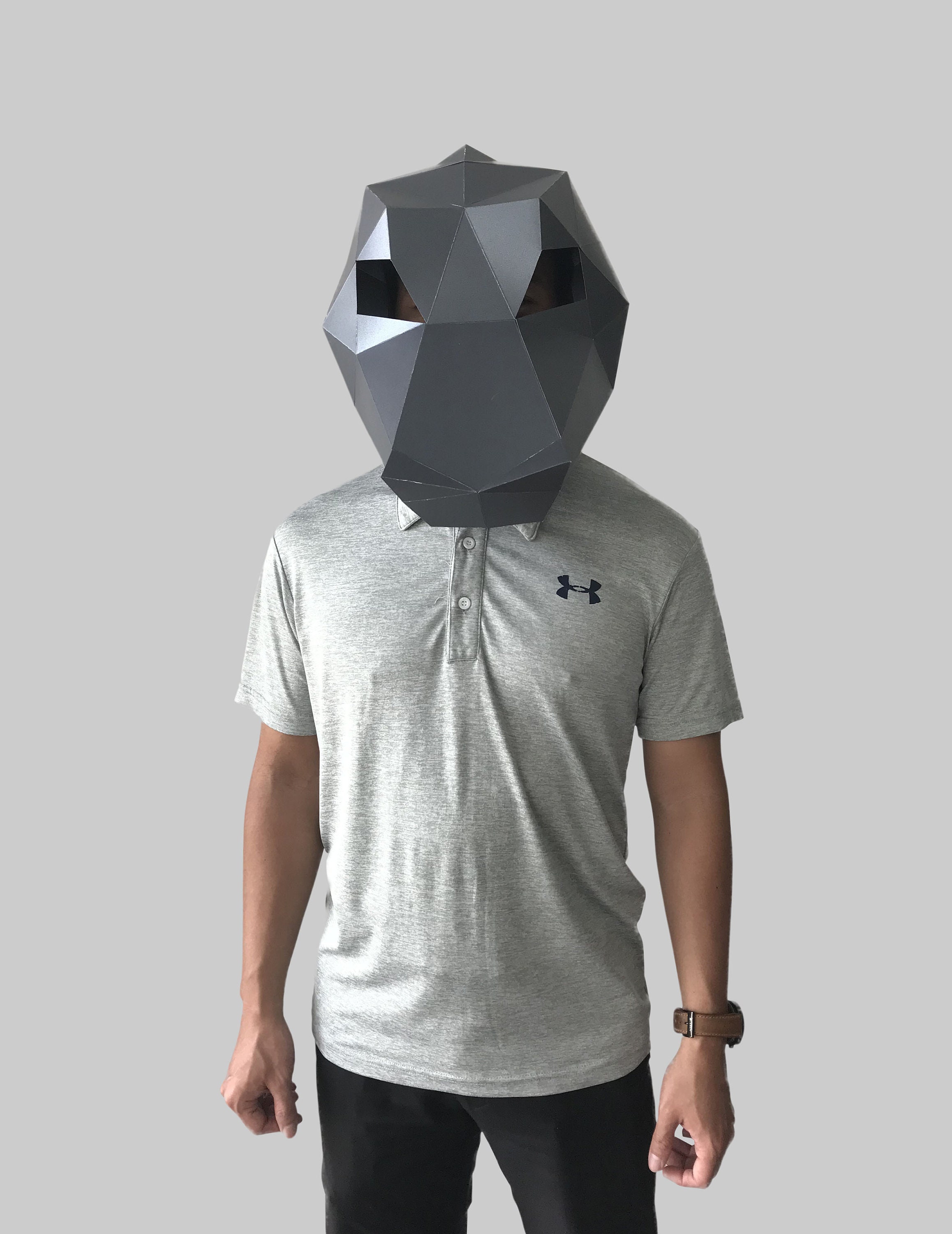 Black Crocodile Mask Template Paper Mask Papercraft Mask | Etsy