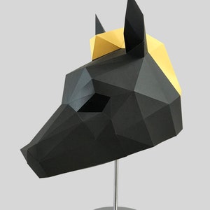 Horse Mask Template - Paper Mask, Papercraft Mask, Masks, 3d Mask, Low ...