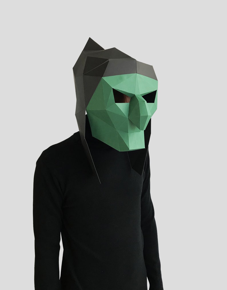 Evil Witch Mask Template Paper Mask Papercraft Mask Masks - Etsy