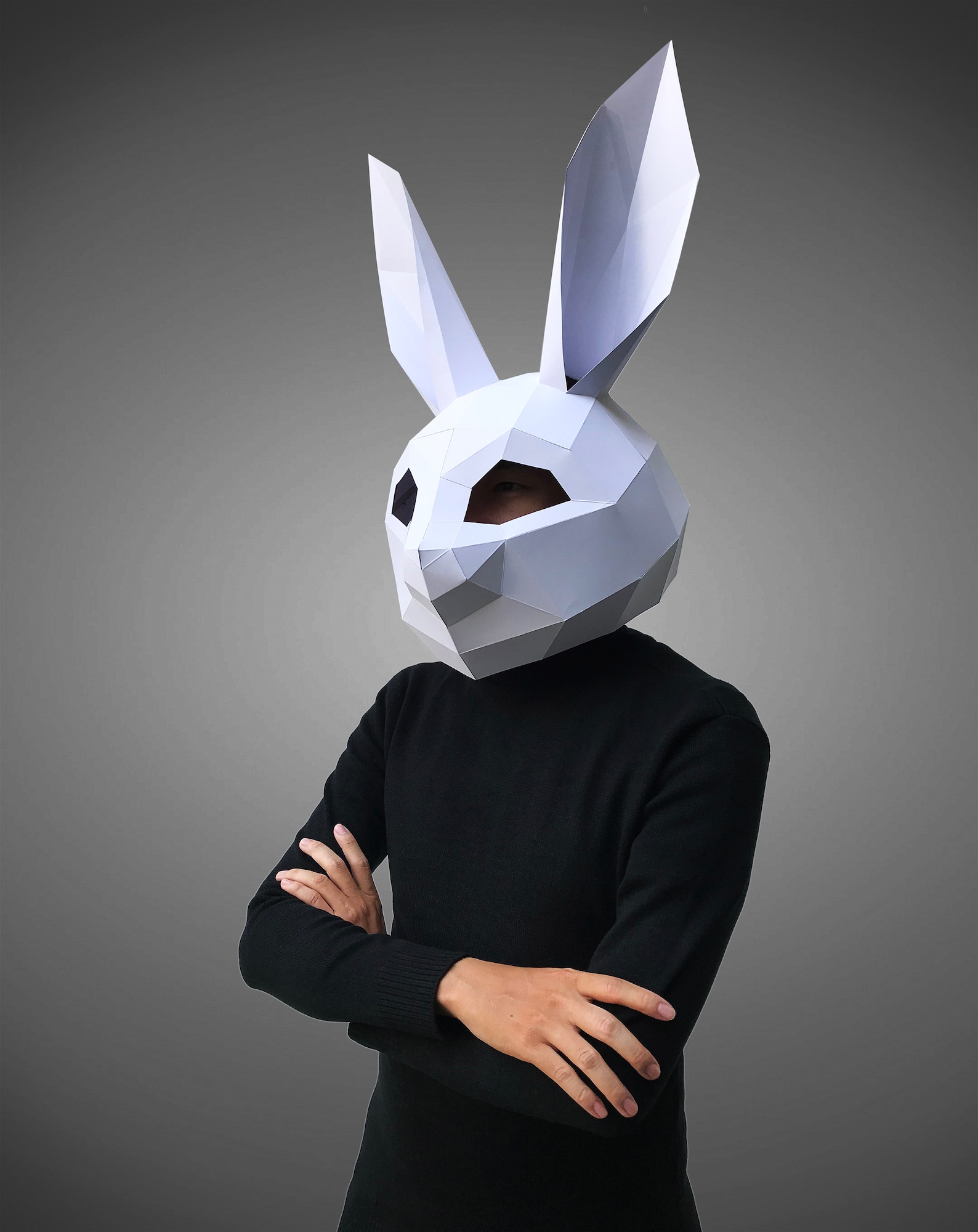 Little Bunny Mask Template Paper Mask Papercraft Mask | Etsy