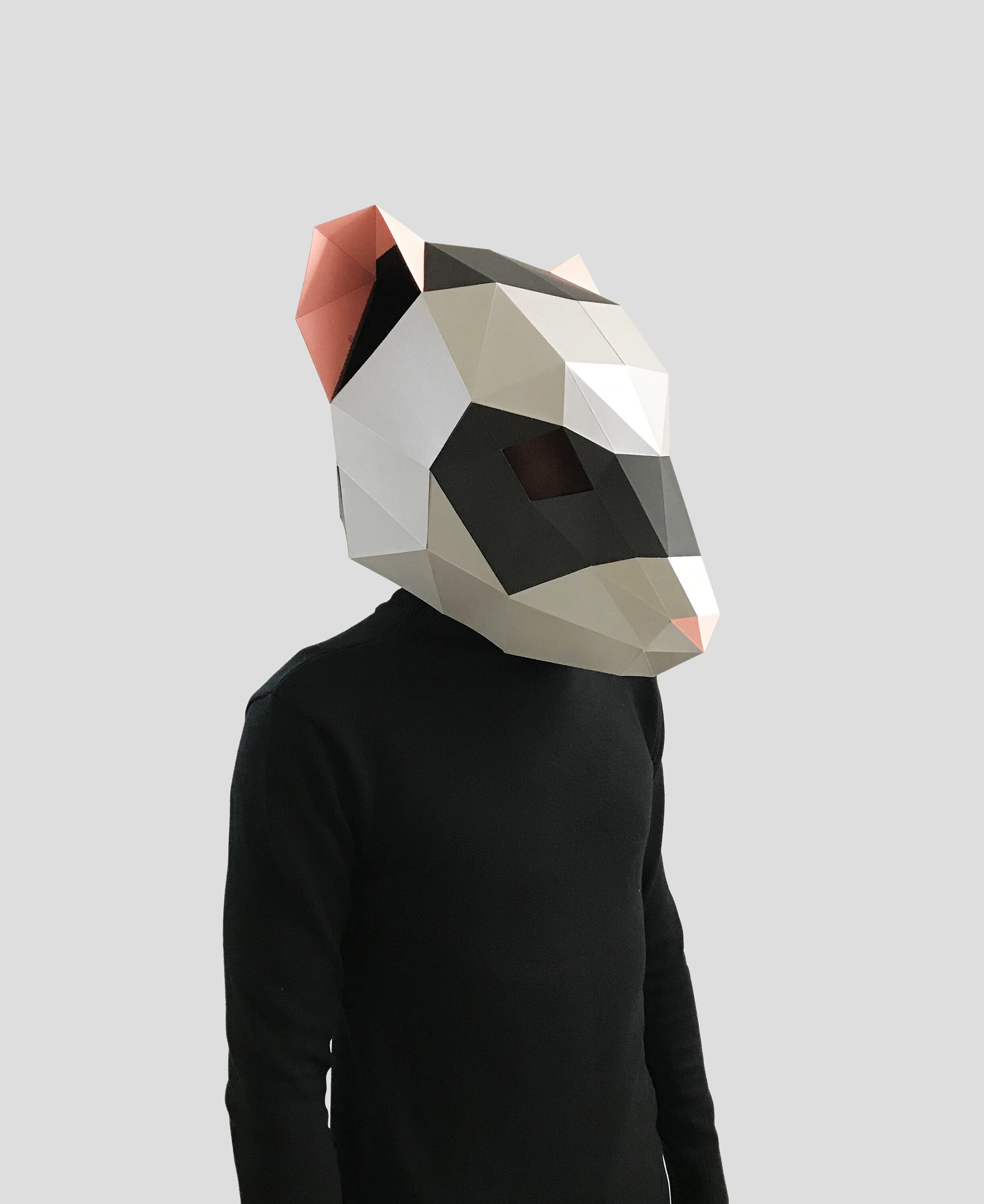 Ferret Mask Template Paper Mask Papercraft Mask Masks 3d - Etsy