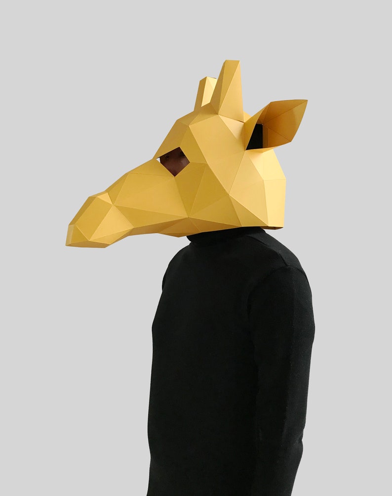 Giraffe Mask Template Paper Mask Papercraft Mask Masks 3d | Etsy