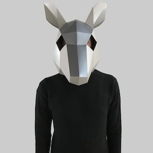 Armadillo Mask Template Digital PDF - Low Poly Papercraft Animal Mask ...