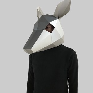 Armadillo Mask Template Digital PDF - Low Poly Papercraft Animal Mask ...