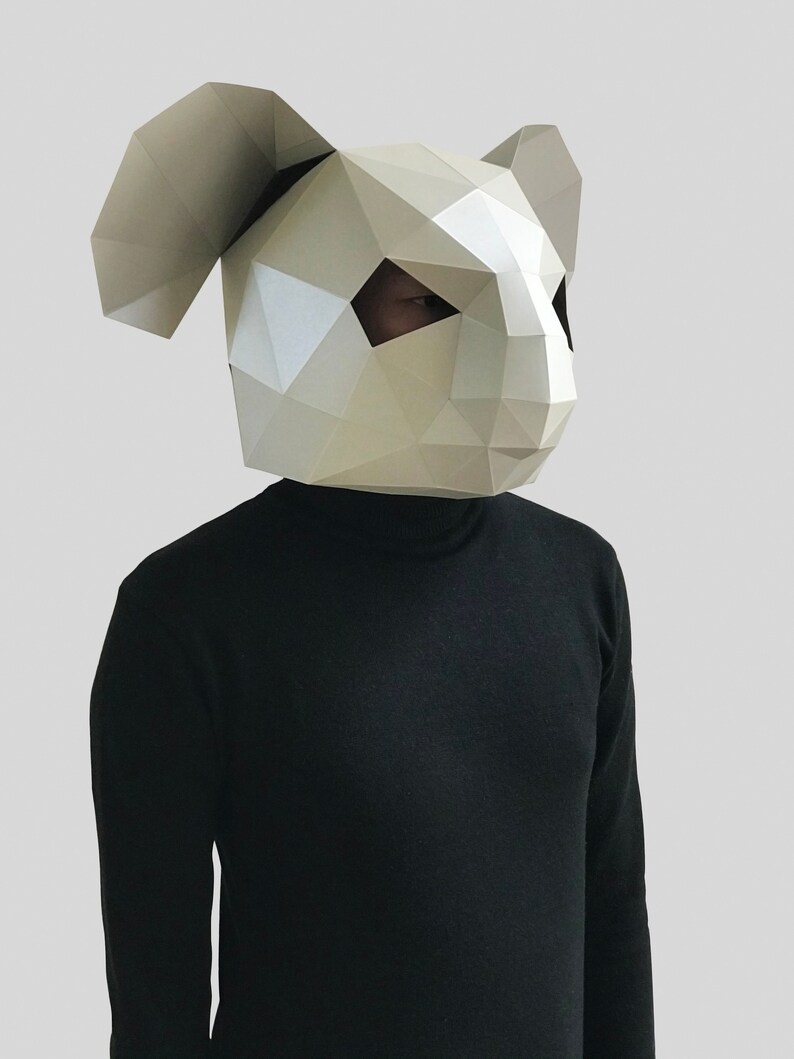 Koala Mask Template Paper Mask Papercraft Mask Masks 3d | Etsy