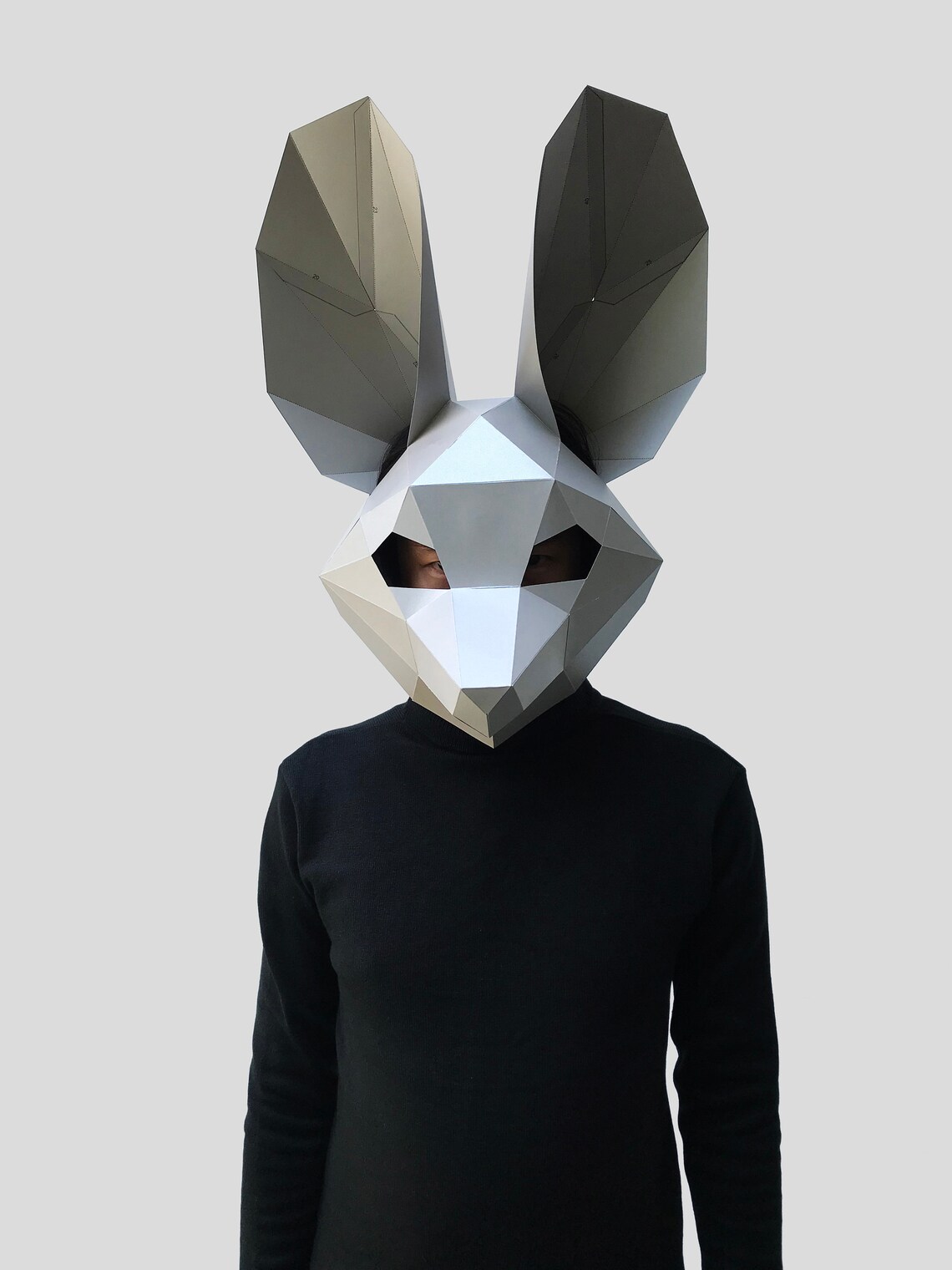 Mouse Mask Digital PDF - Low Poly Papercraft Animal Mask Template - Etsy