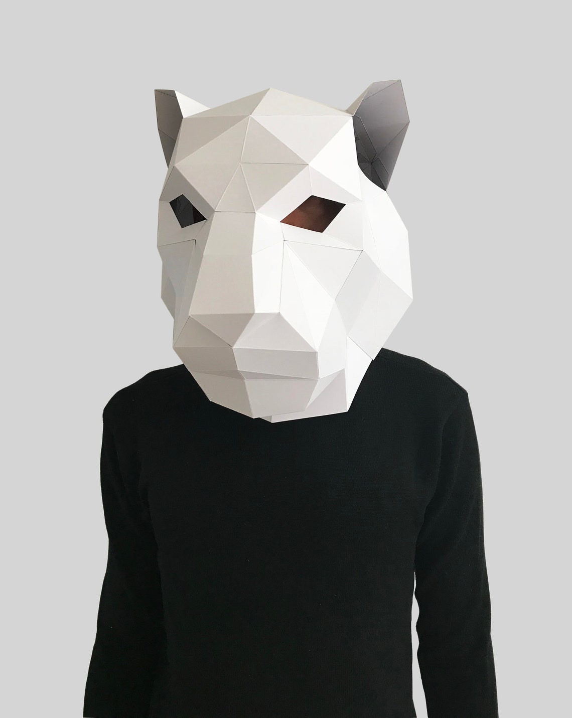 White Tiger Mask Template Paper Mask Papercraft Mask | Etsy