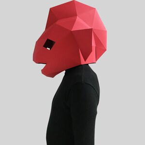 Fish Mask Template - Paper Mask, Papercraft Mask, Masks, 3d Mask, Low ...