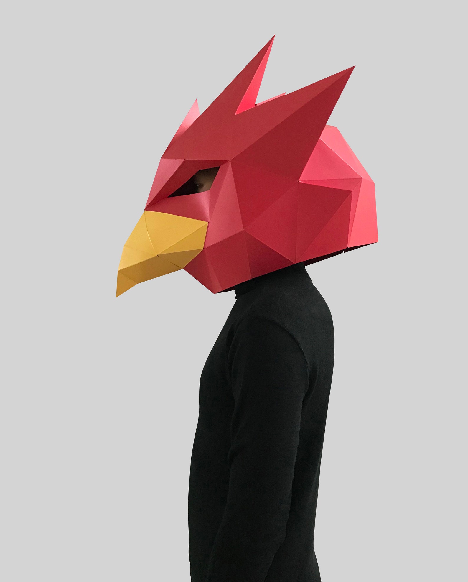 Red Bird Mask Template Paper Mask Papercraft Mask Masks - Etsy