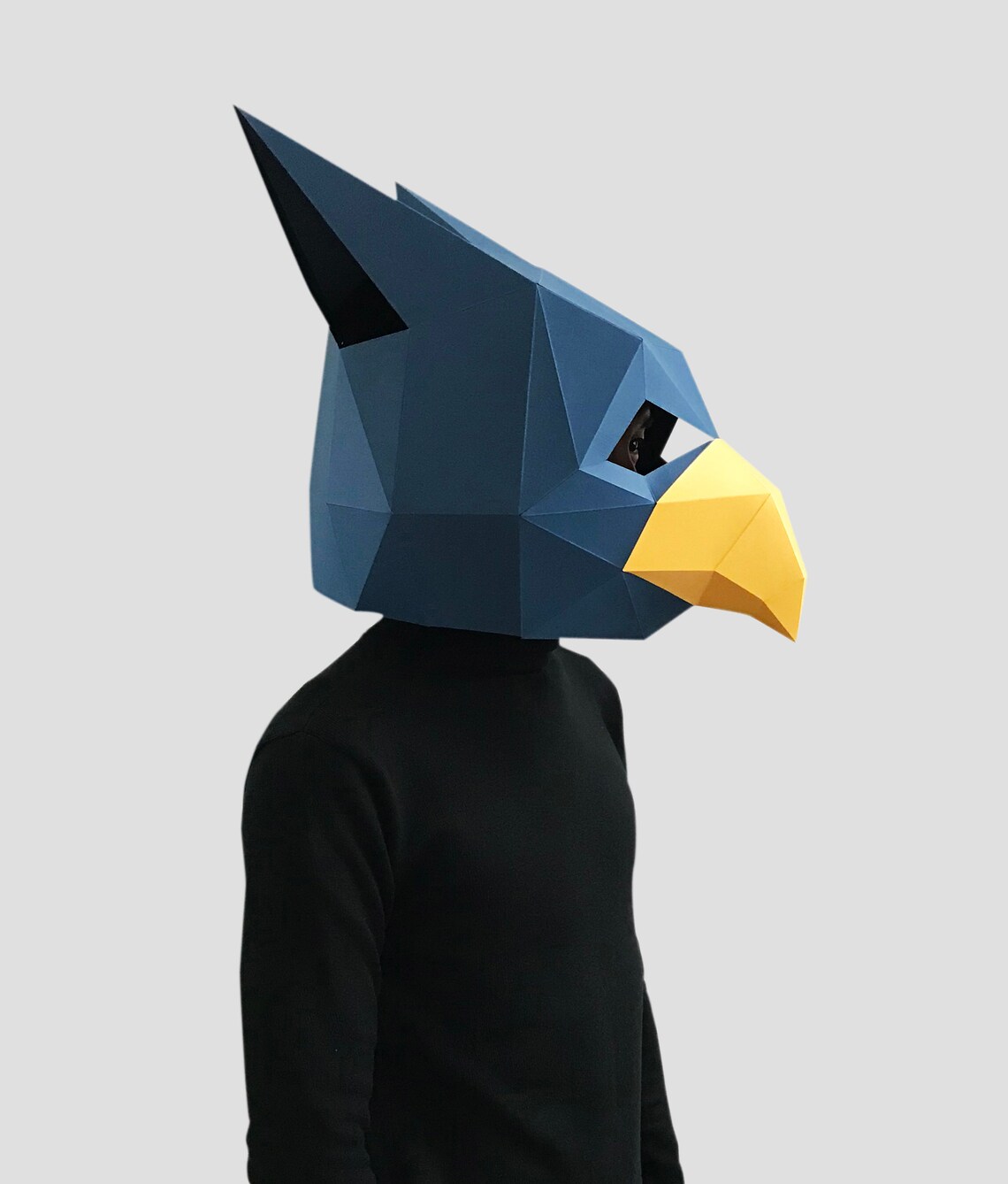 Blue Bird Mask Template Paper Mask Papercraft Mask Masks | Etsy