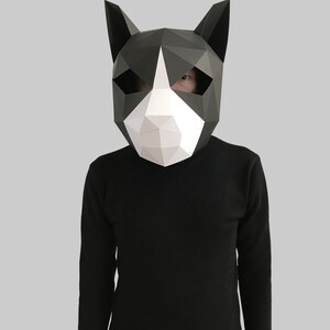 Cat Mask Template Paper Mask, Papercraft Mask, Masks, 3d Mask, Low Poly ...