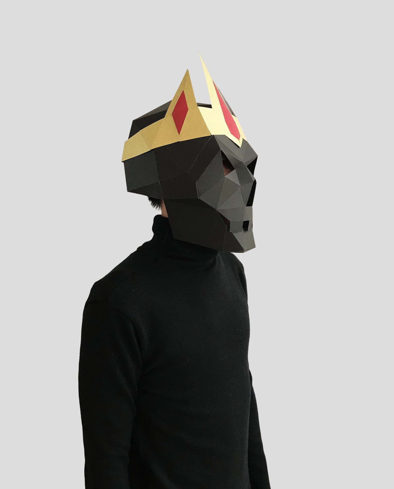 Skull King Mask Template Paper Mask Papercraft Mask Masks - Etsy