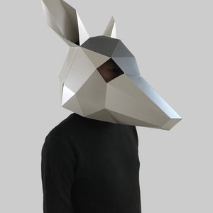 Armadillo Mask Template Digital PDF - Low Poly Papercraft Animal Mask ...