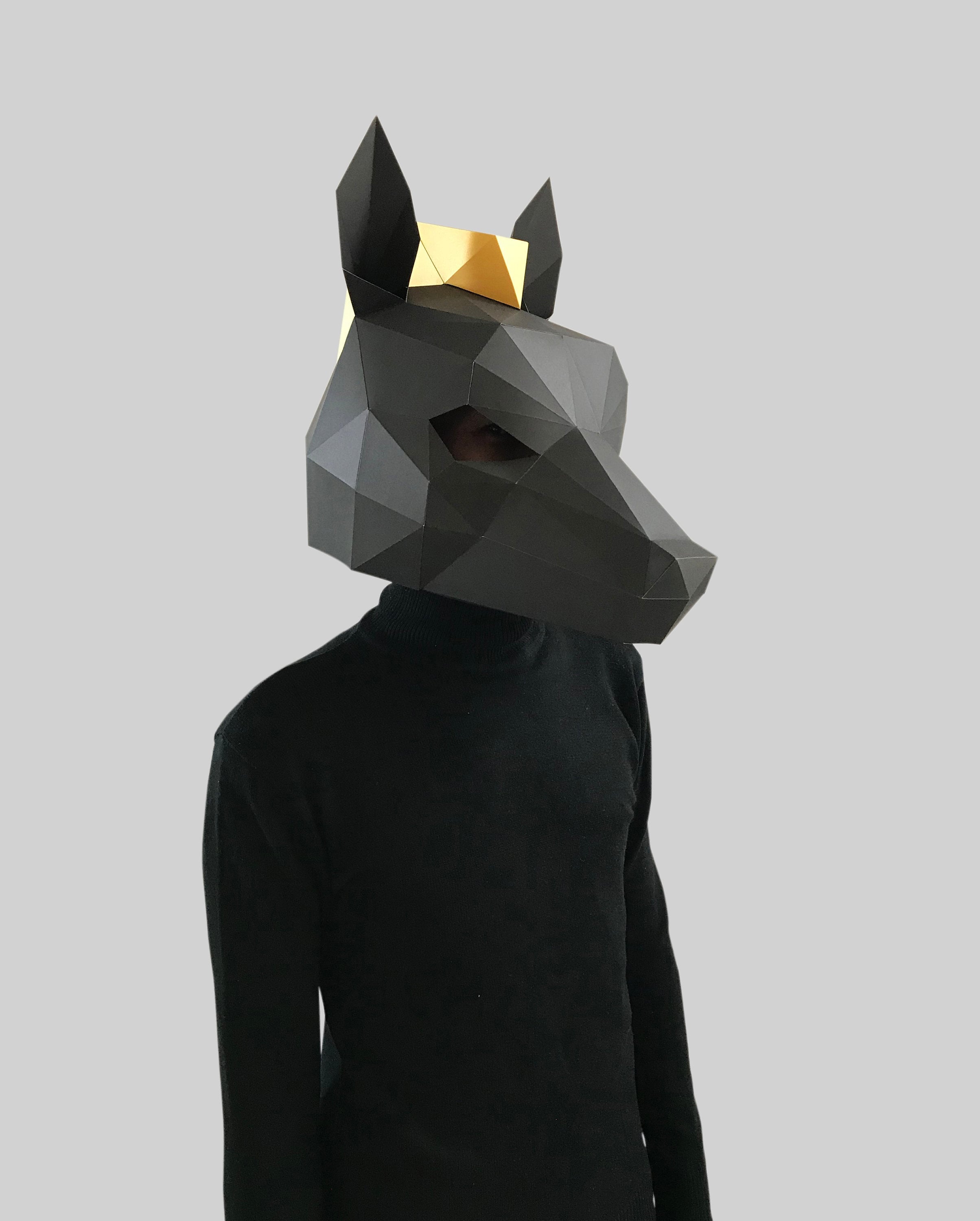 Horse mask template paper mask papercraft mask masks 3d | Etsy