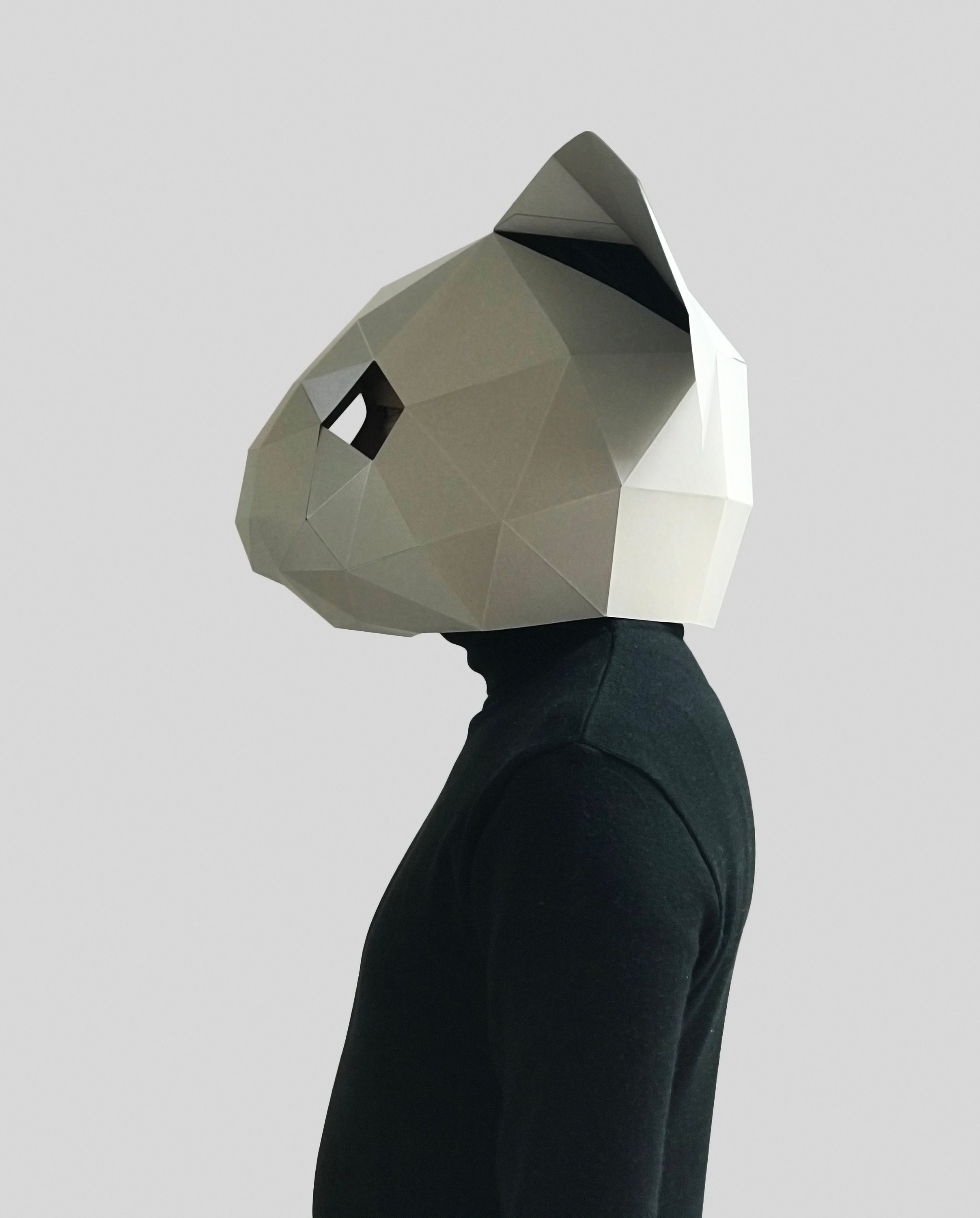 Koala mask template paper mask papercraft mask masks 3d | Etsy