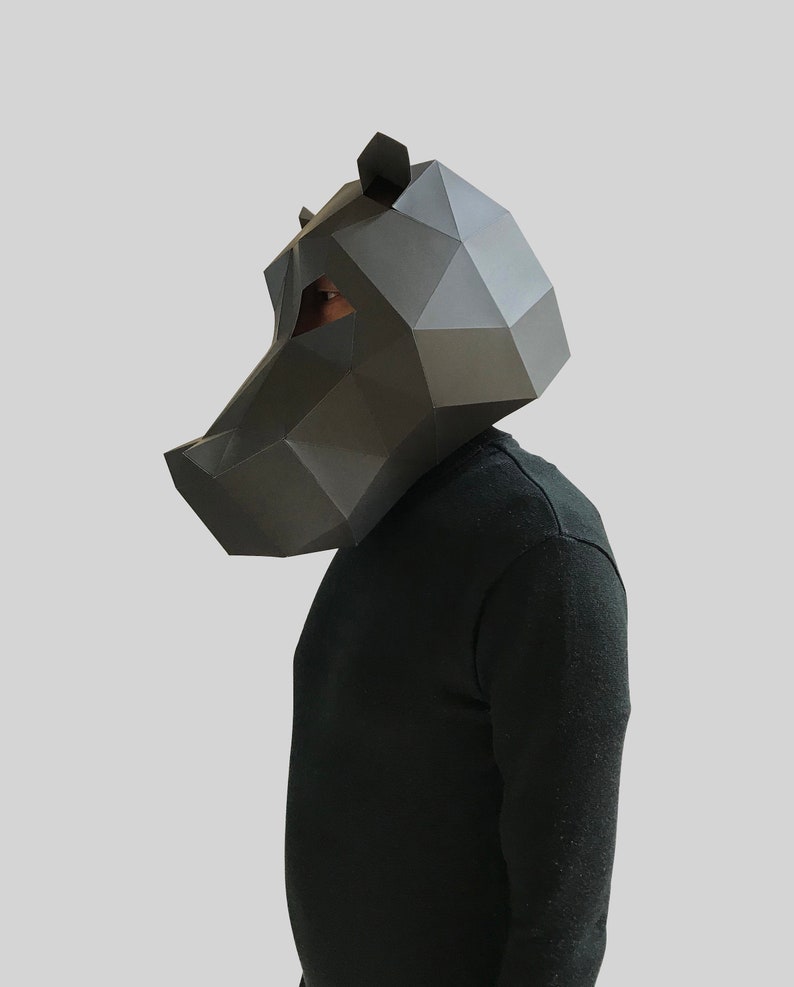 Hippo Mask Template Paper Mask Papercraft Mask Masks 3d - Etsy