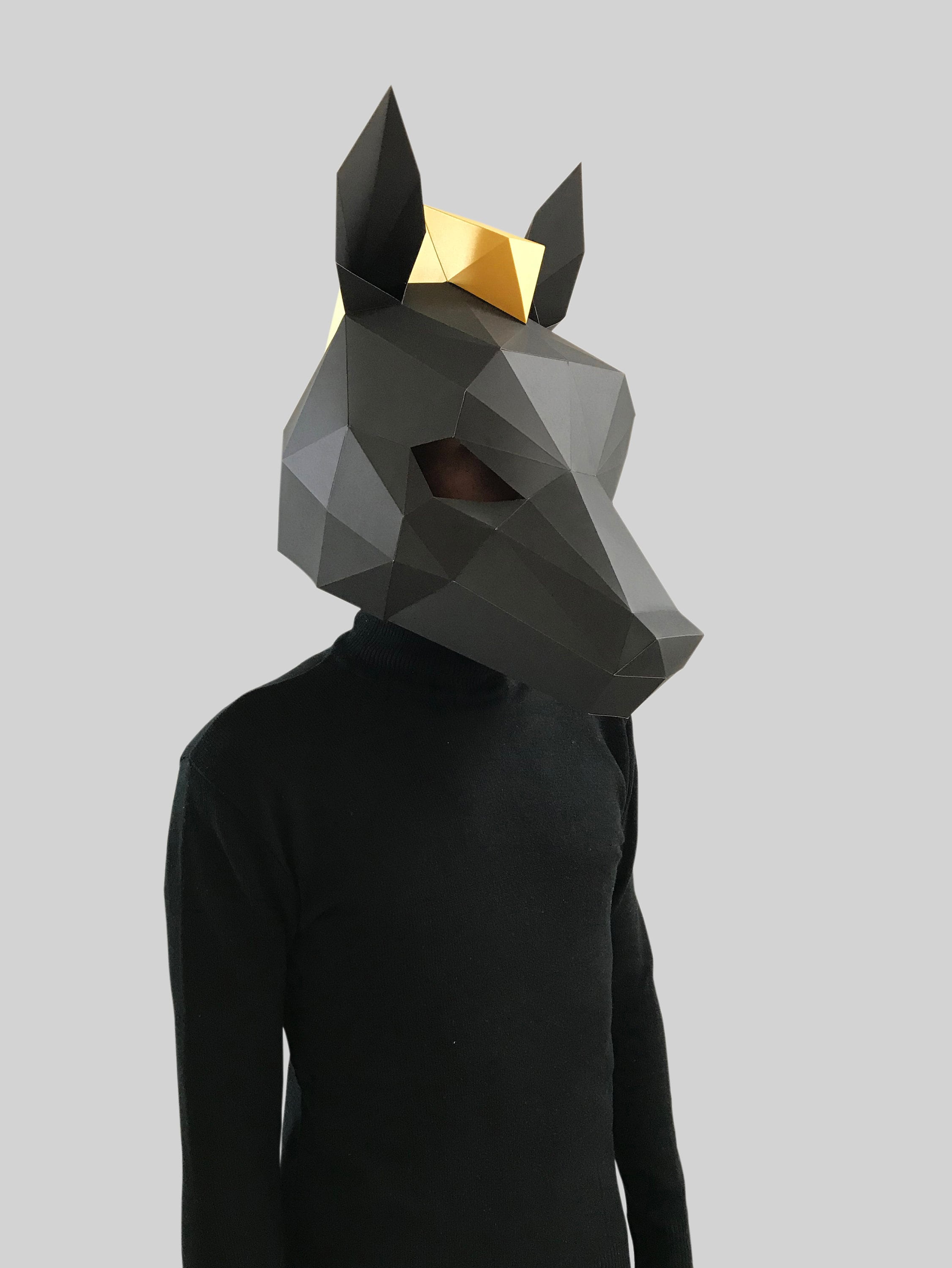 Horse mask template paper mask papercraft mask masks 3d | Etsy