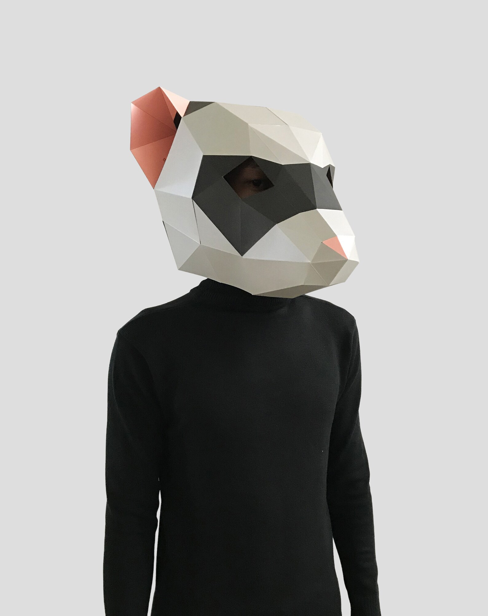 Ferret Mask Template Paper Mask Papercraft Mask Masks 3d - Etsy