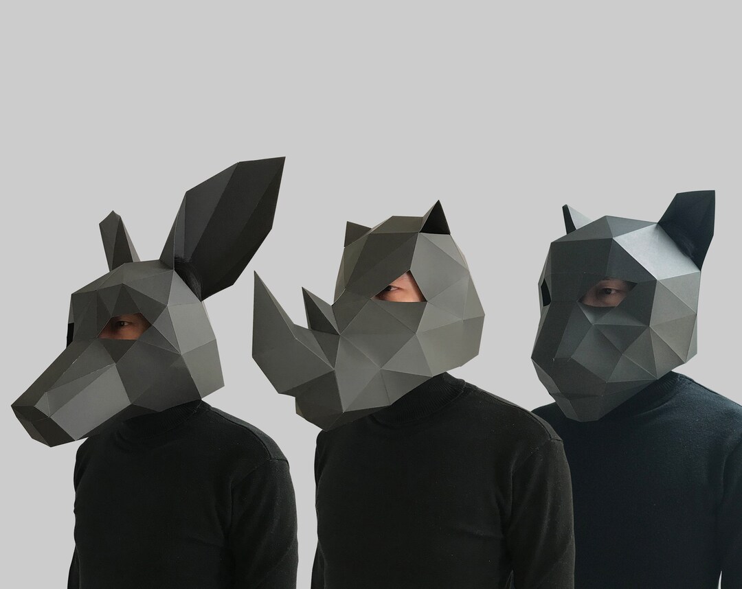 COMBO 27 Paper Mask Template Paper Mask, Papercraft Mask, Masks, 3d ...