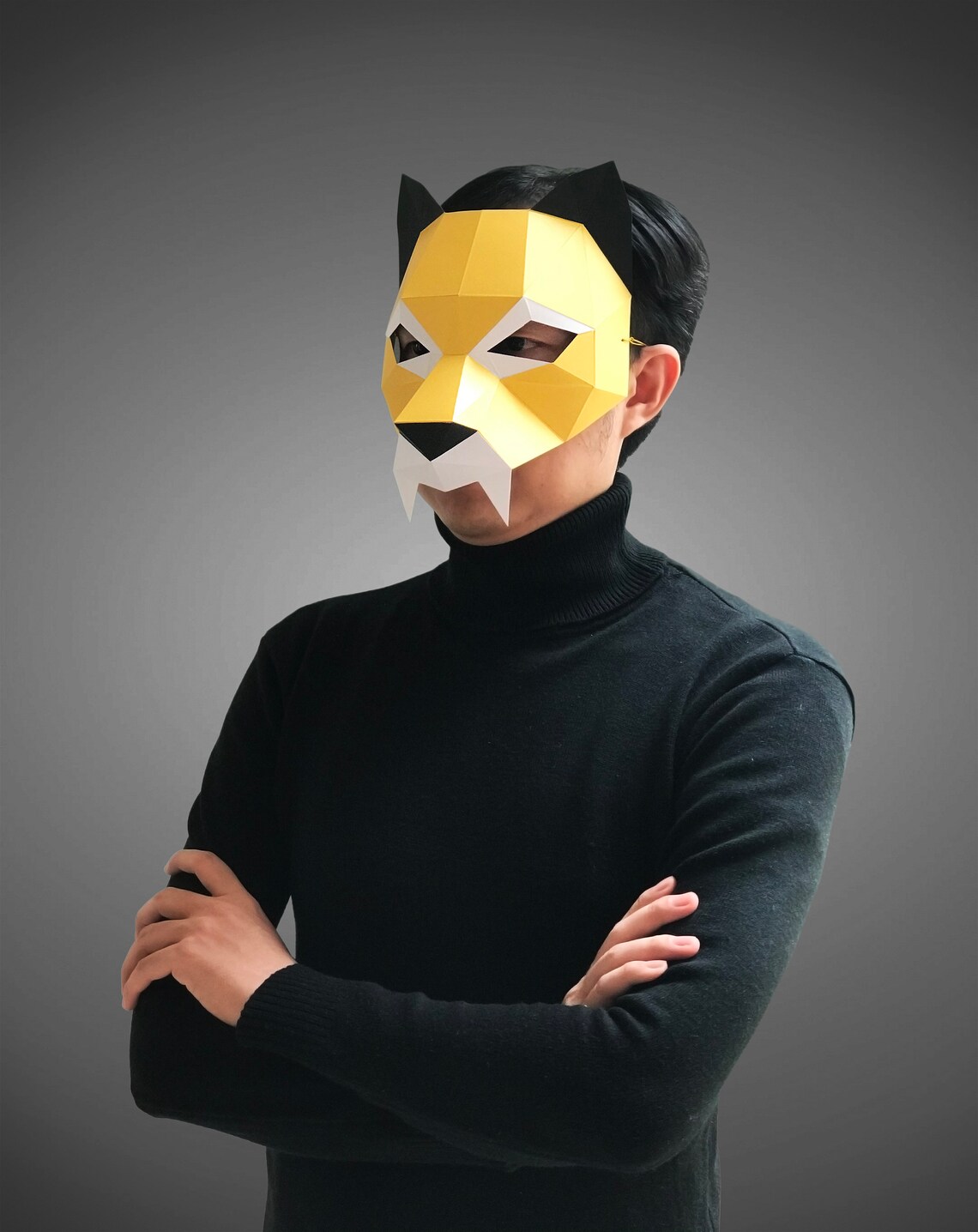 Tiger Half Mask Free Template Link in Description - Etsy UK