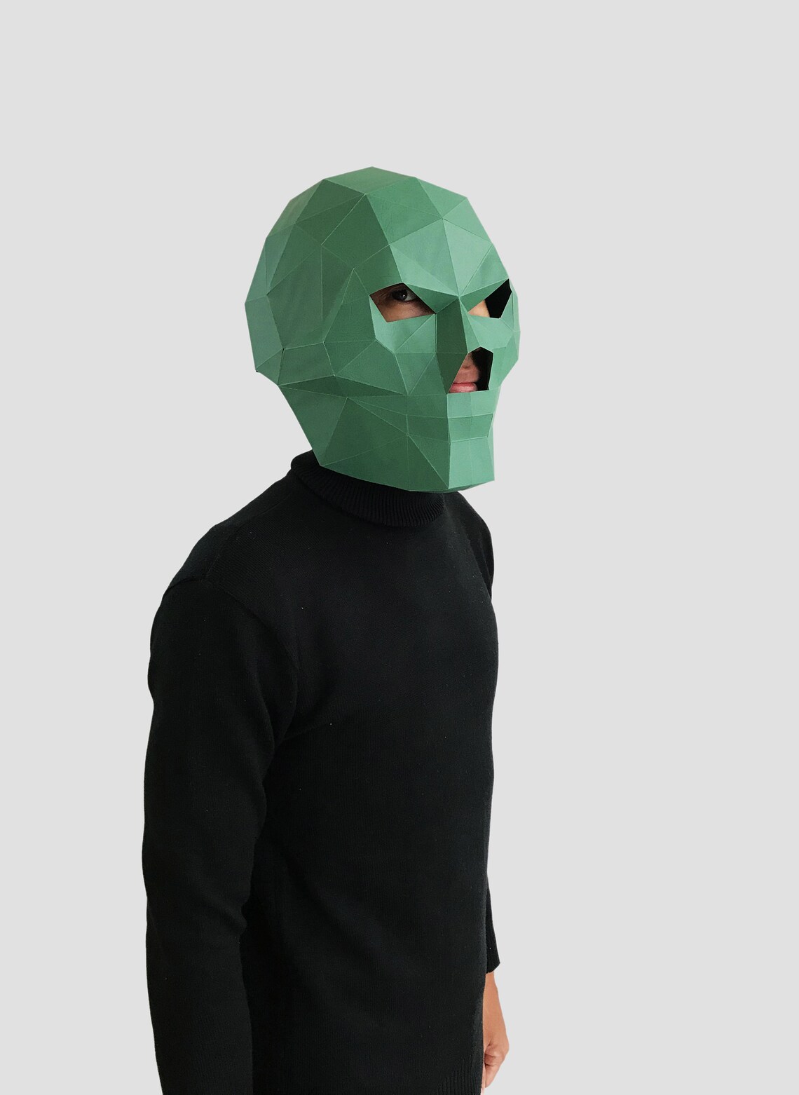 The Mask Skull Template Paper Mask Papercraft Mask Masks | Etsy