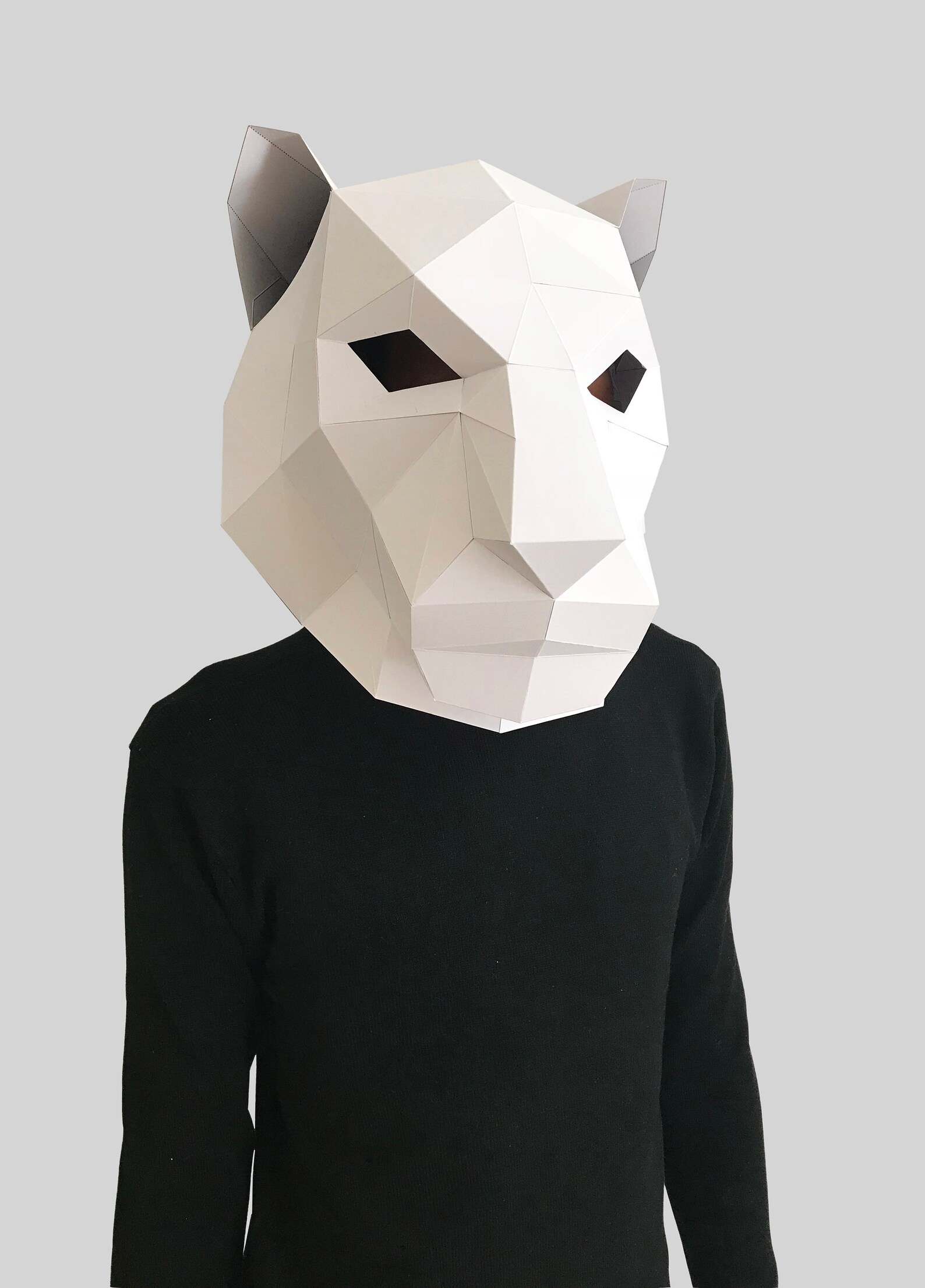 White Tiger Mask Template Paper Mask Papercraft Mask | Etsy