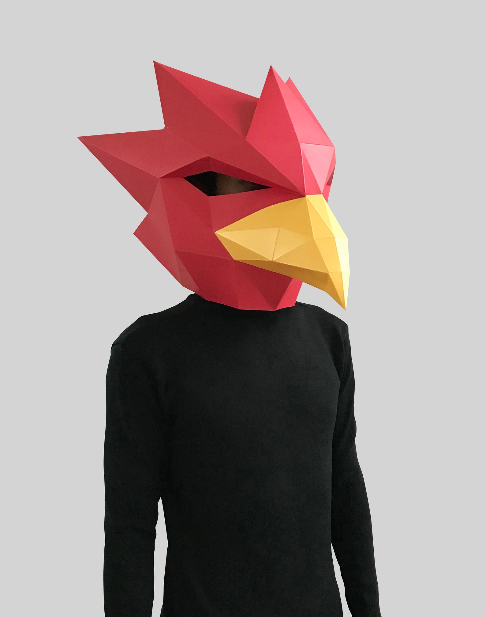 Red Bird Mask Template Paper Mask Papercraft Mask Masks - Etsy