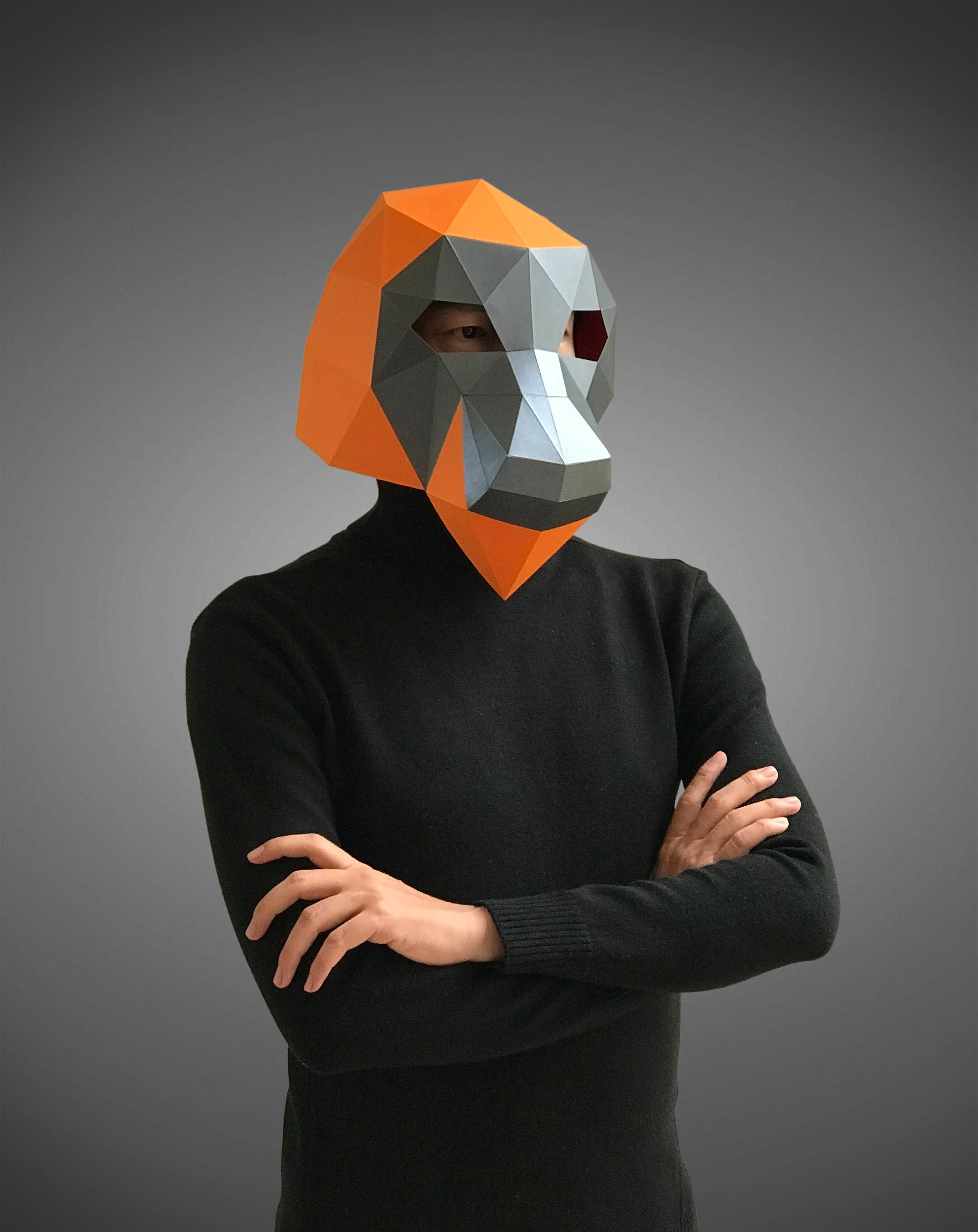 Orangutan Ape Mask Template Paper Mask Papercraft Mask | Etsy