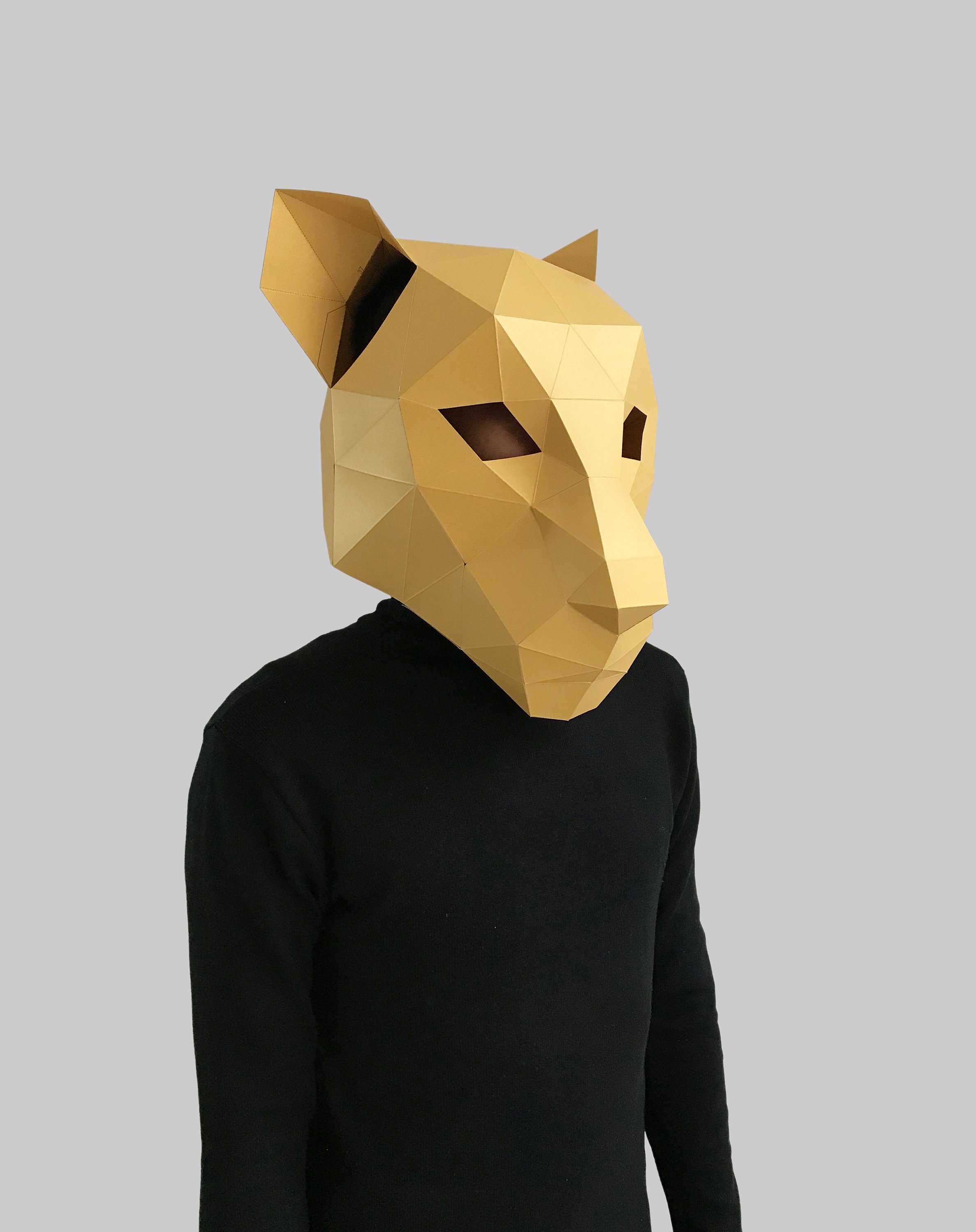 Lion Queen Paper Mask Template Paper Mask Papercraft Mask - Etsy