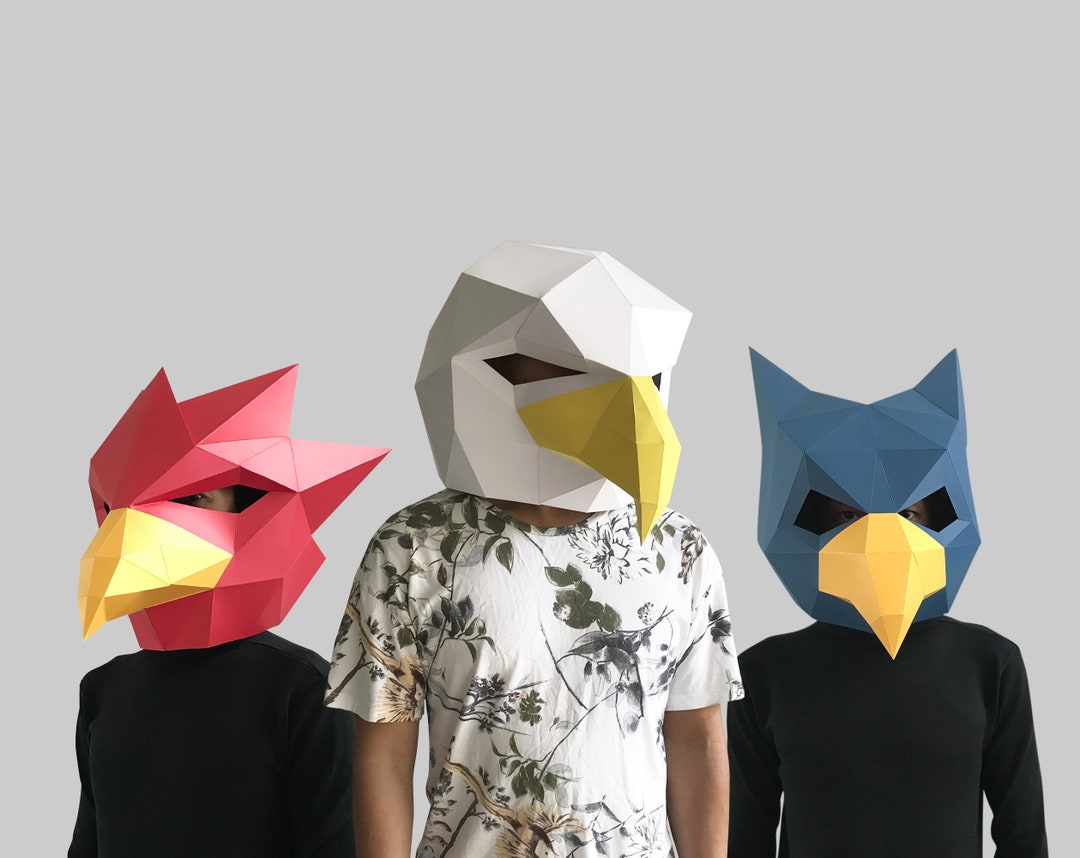 COMBO 11 Paper Mask Template Paper Mask, Papercraft Mask, Masks, 3d ...