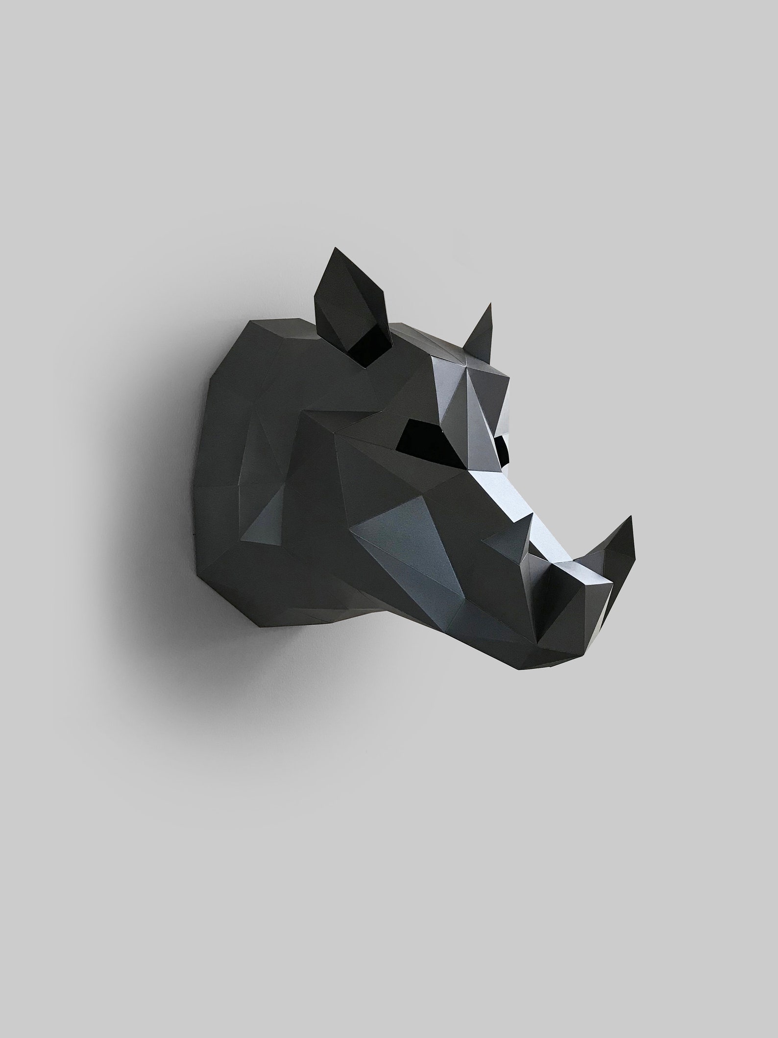 Warthog Paper Trophy Template Papercraft Low Poly Paper | Etsy