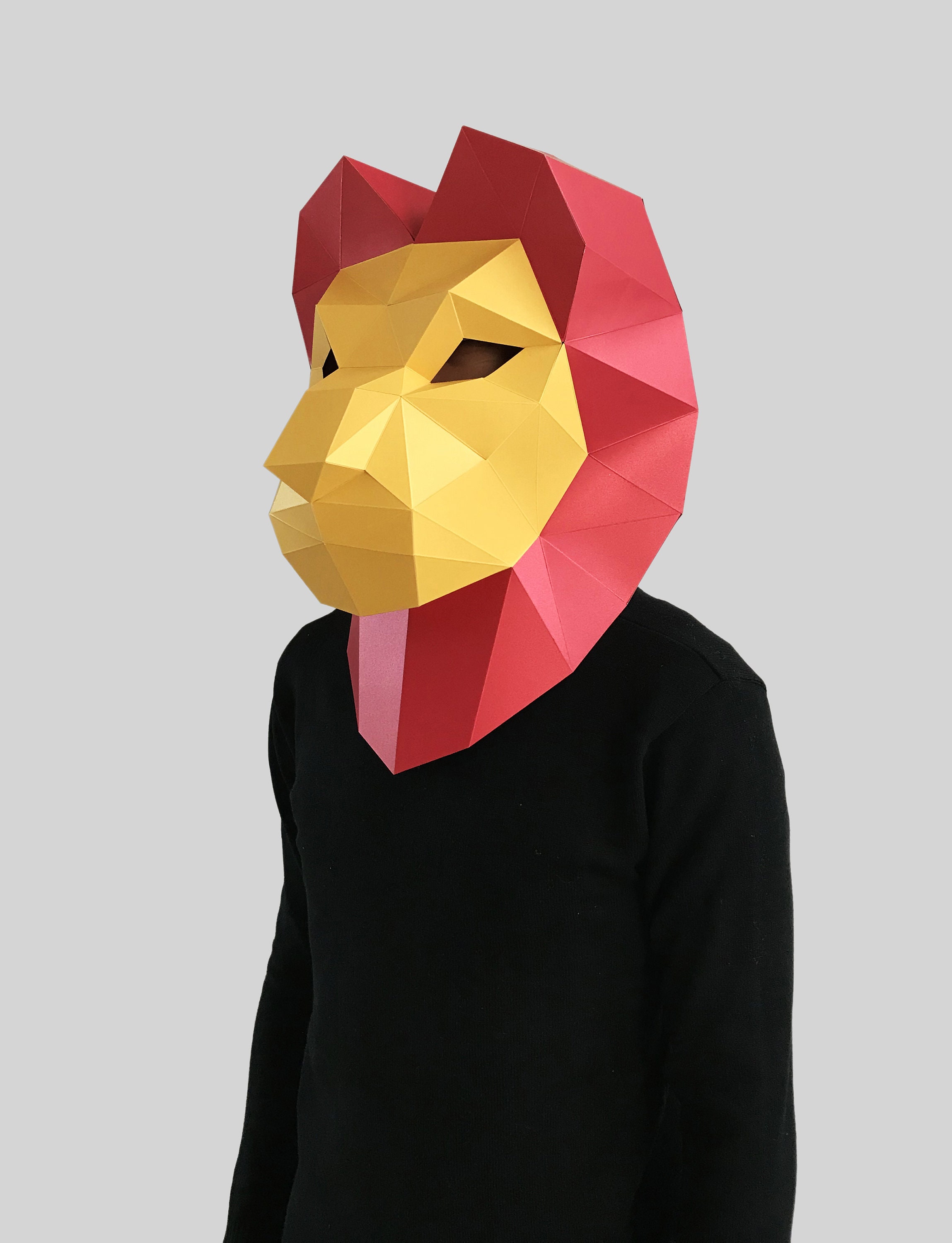 Lion King Mask Template Style 2 Paper Mask Papercraft Mask | Etsy