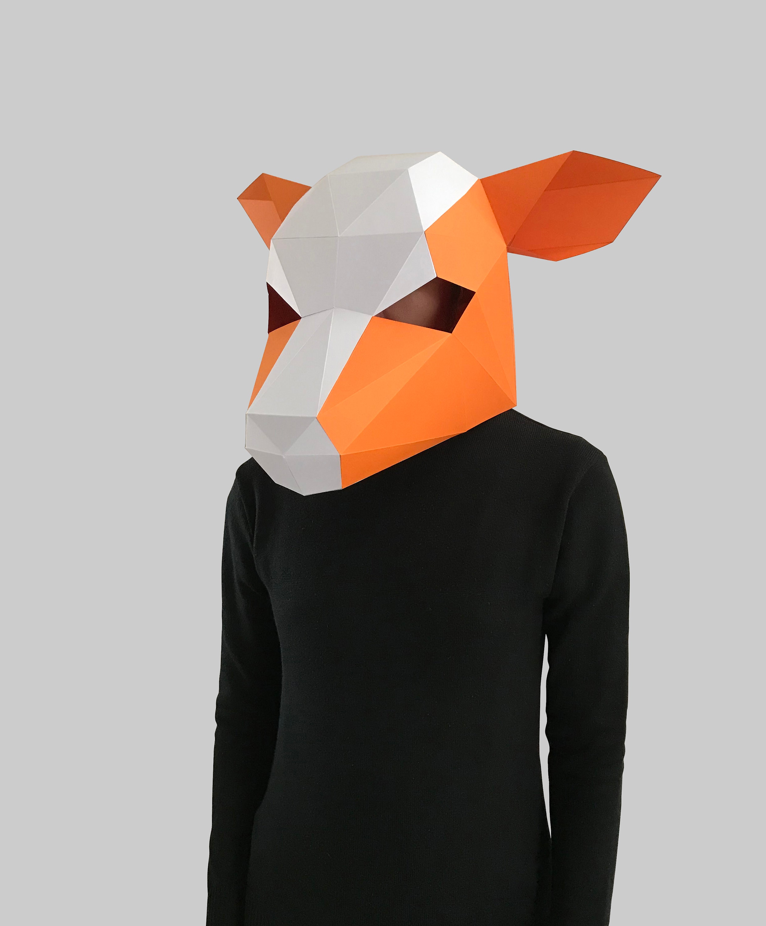 Cow Mask Template Paper Mask Papercraft Mask Masks 3d - Etsy UK