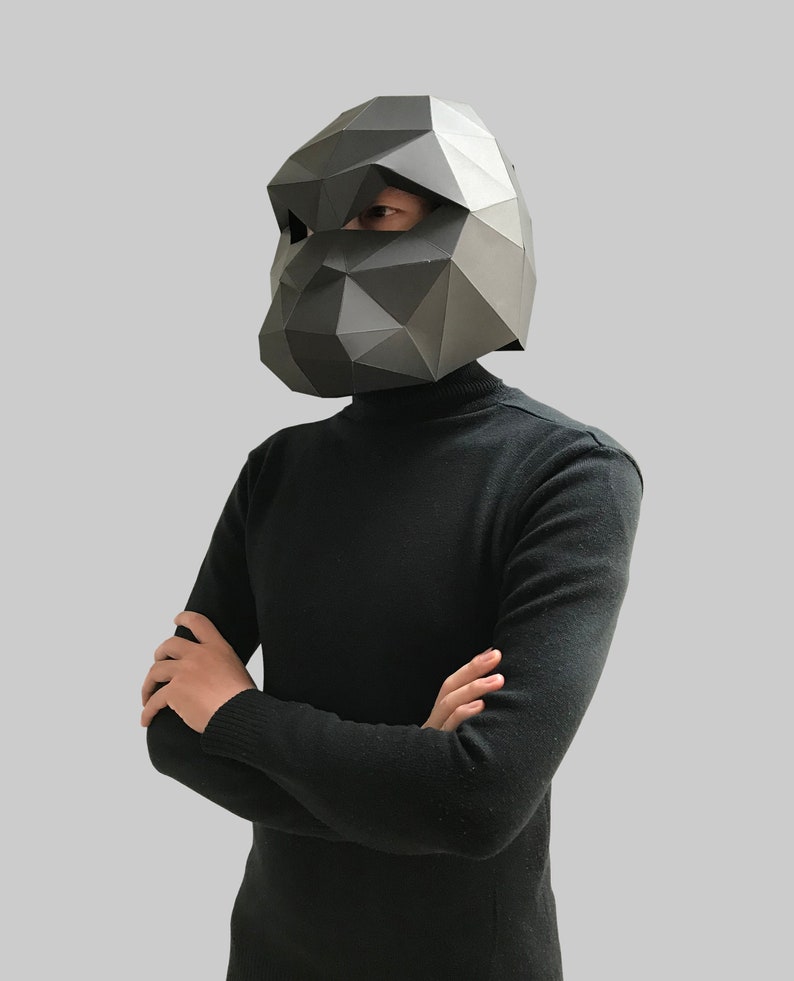 Gorilla Mask Template Paper Mask Papercraft Mask Masks 3d | Etsy