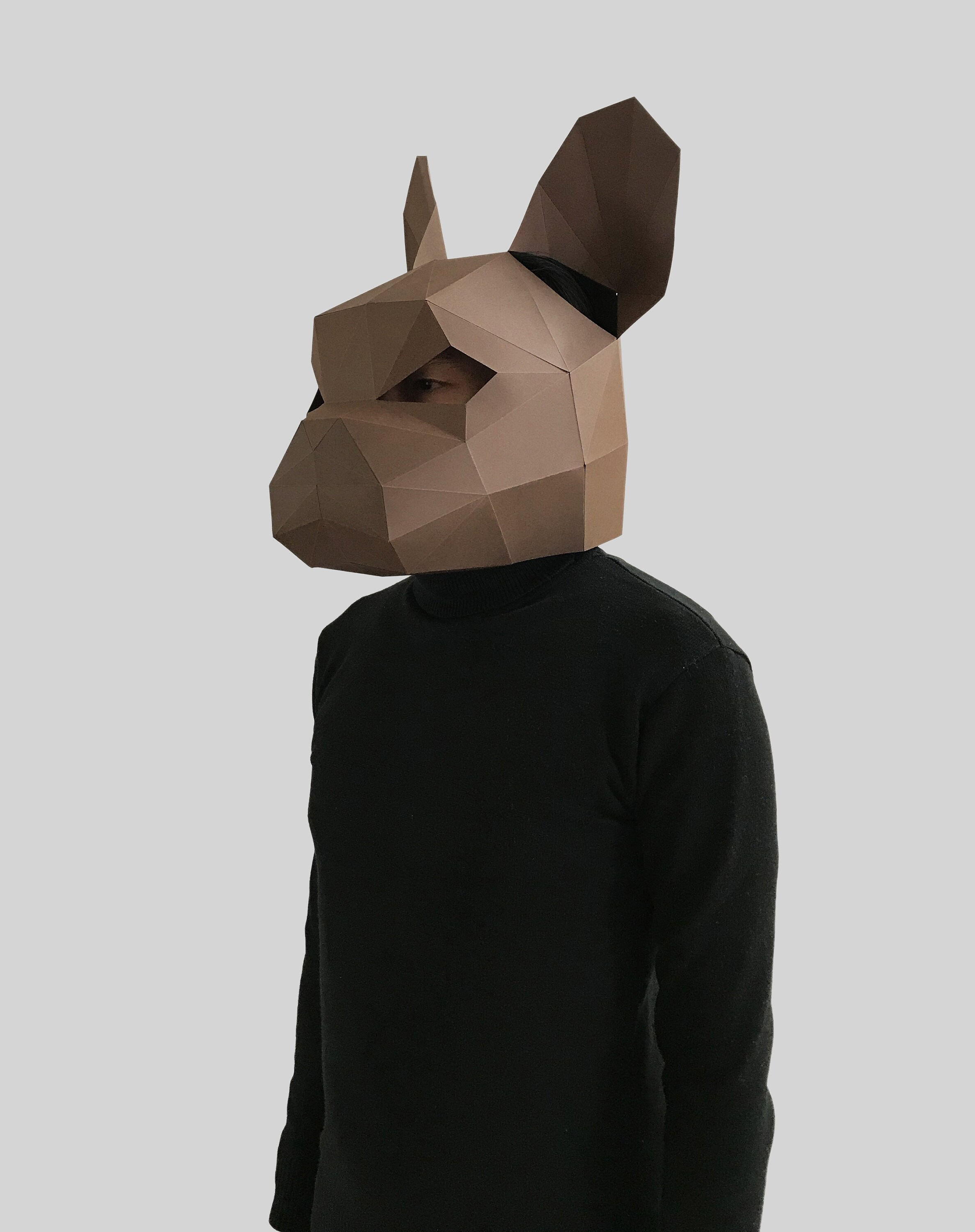 French Bulldog Mask Template Dog Mask Papercraft Mask - Etsy