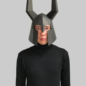 Helmet 1 - Paper Mask Template, Papercraft Helmet, 3d Helmet, Low Poly ...