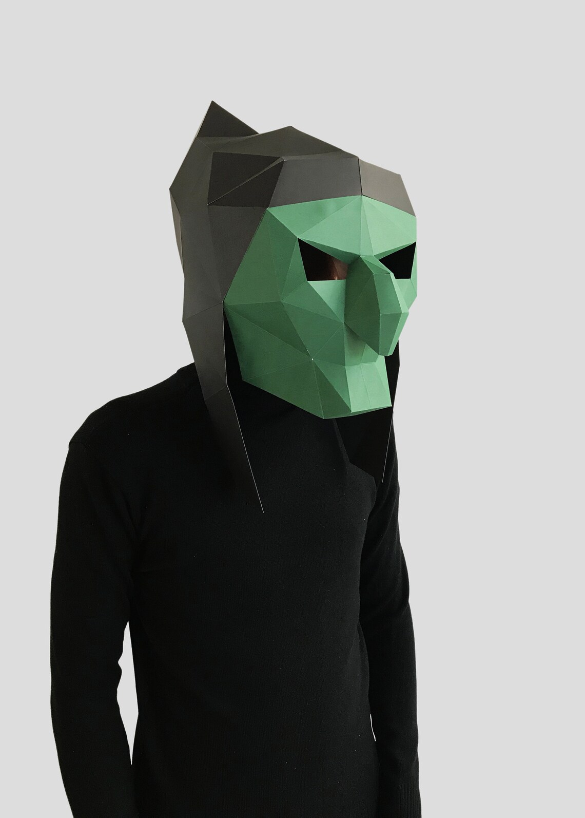 Evil witch mask template paper mask papercraft mask masks | Etsy