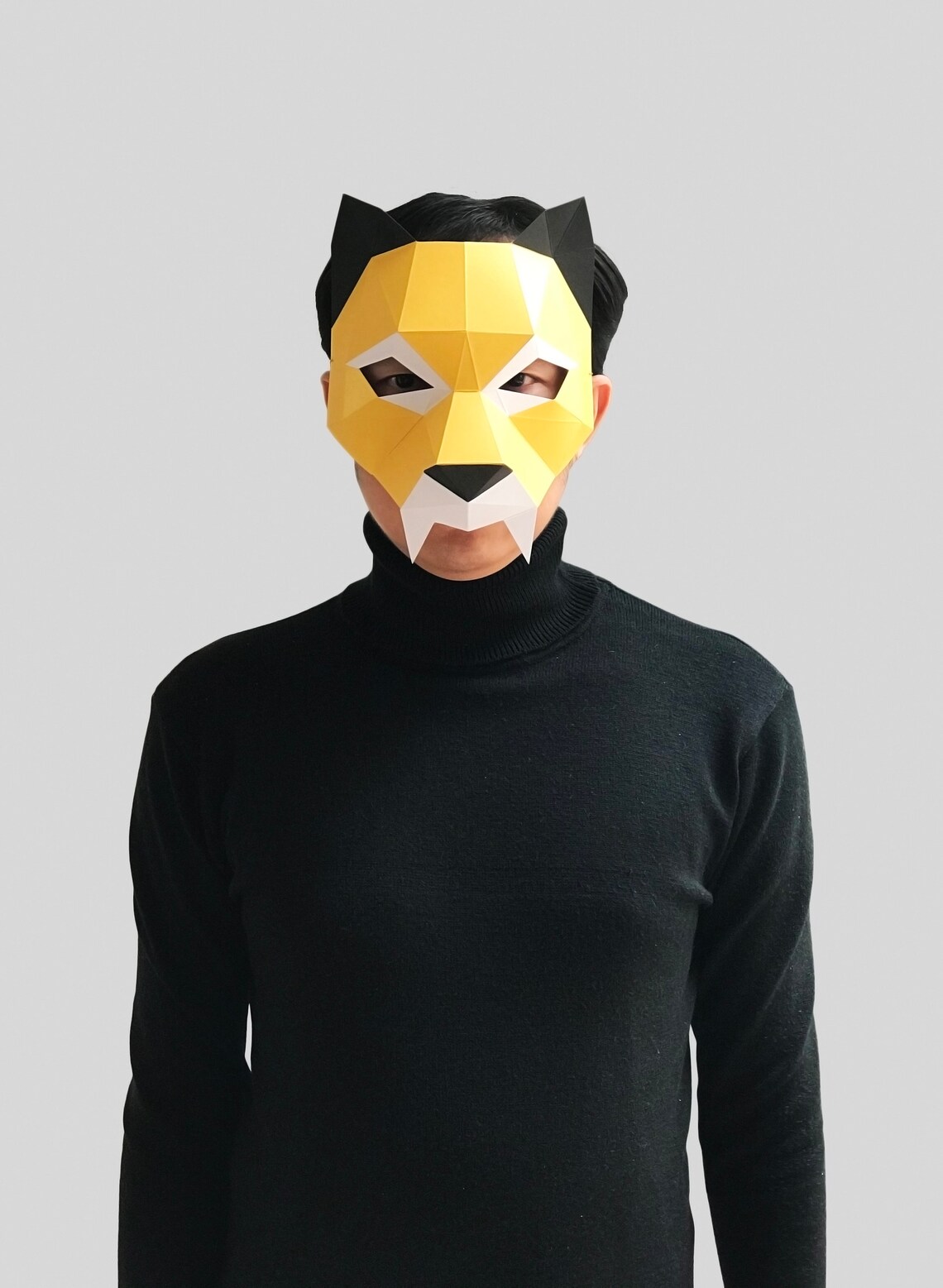 Tiger Half Mask Free Template Link in Description - Etsy UK