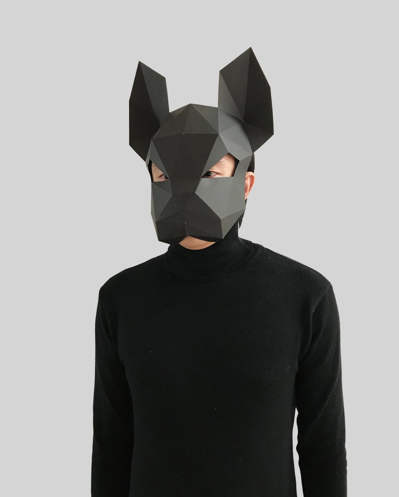 Bulldog Half Mask Template Dog Mask Papercraft Mask Masks - Etsy