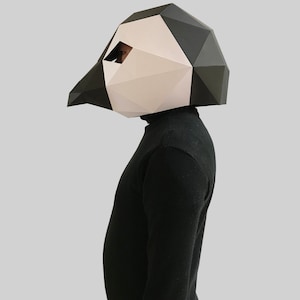 Little Penguin Mask Template - Paper Mask, Papercraft Mask, Masks, 3d ...