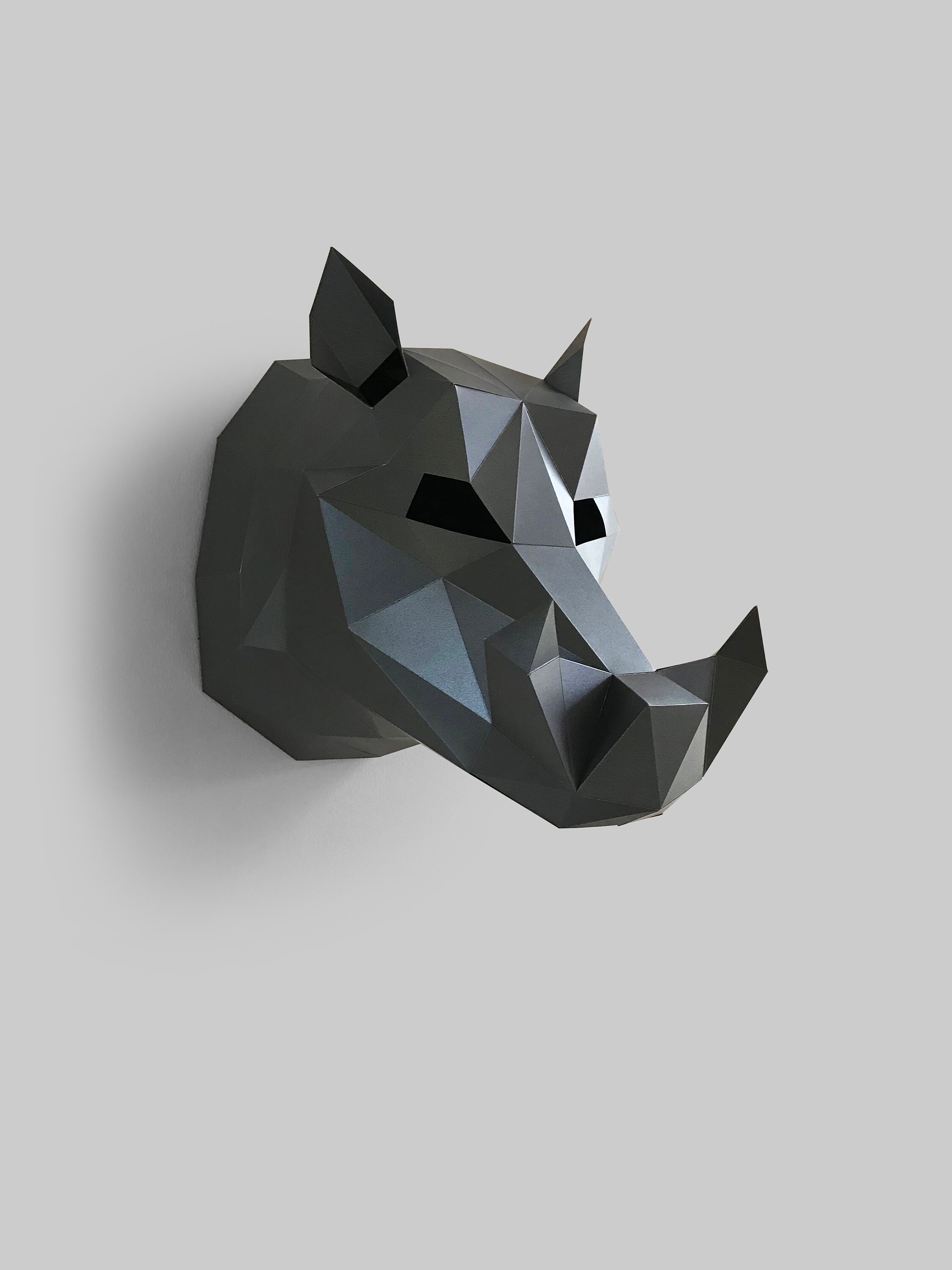 Warthog Paper Trophy Template Papercraft Low Poly Paper | Etsy