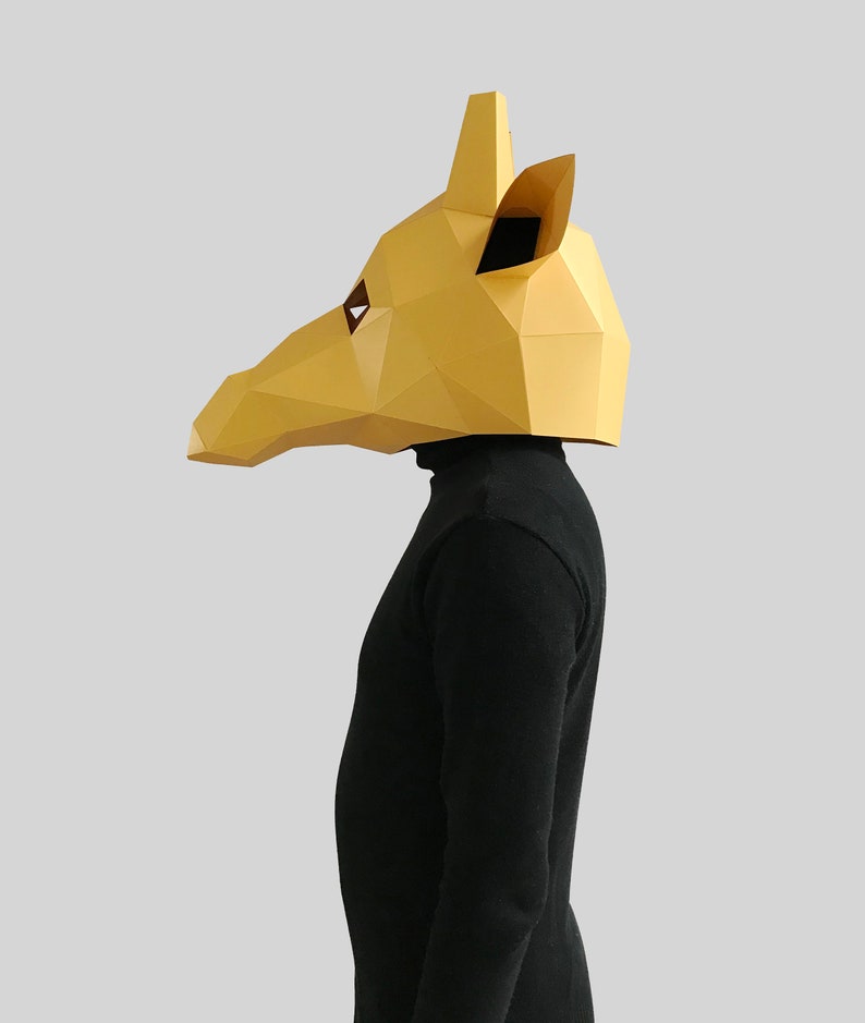 Giraffe Mask Template Paper Mask Papercraft Mask Masks 3d | Etsy