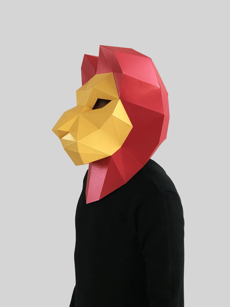 Lion King Mask Template Style 2 Paper Mask Papercraft Mask - Etsy