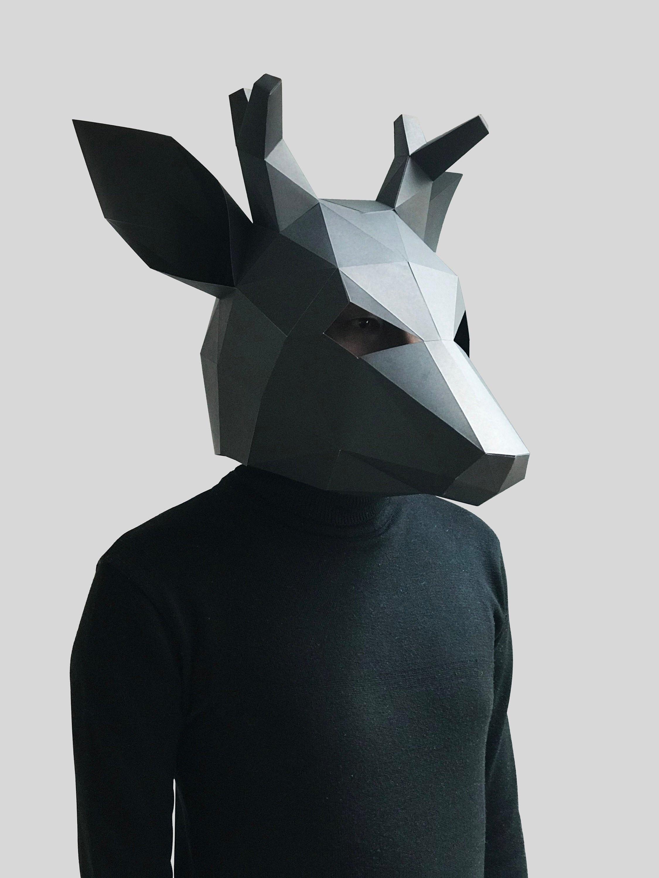 Deer Mask Template Paper Mask Papercraft Mask Masks 3d - Etsy