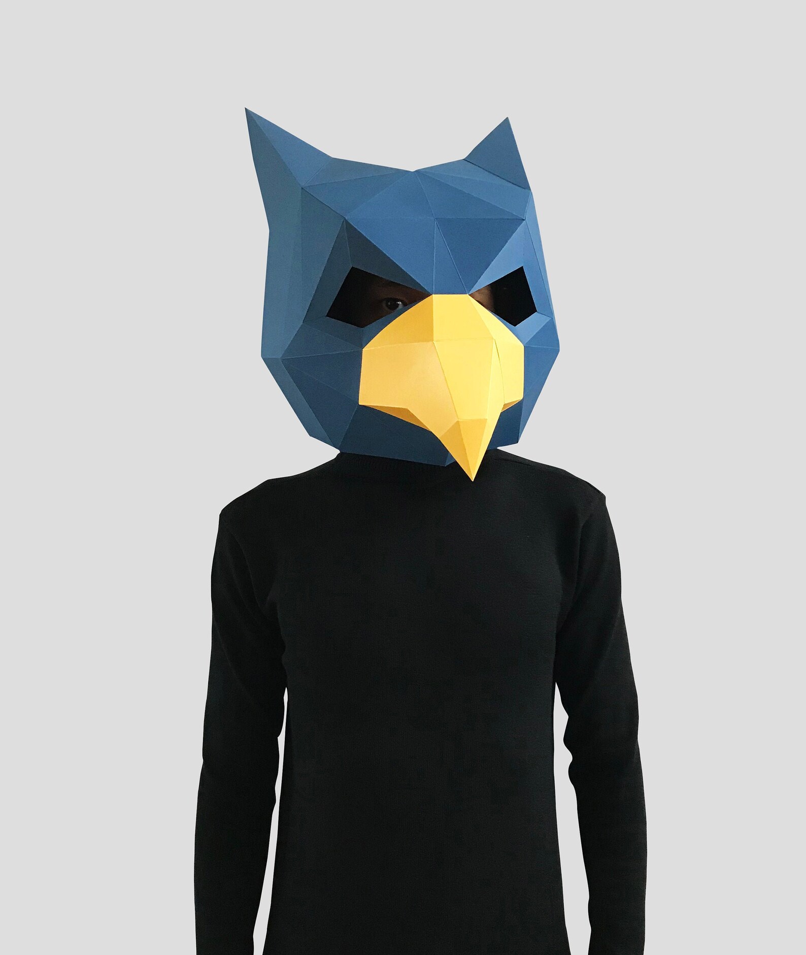 Blue Bird Mask Template Paper Mask Papercraft Mask Masks | Etsy