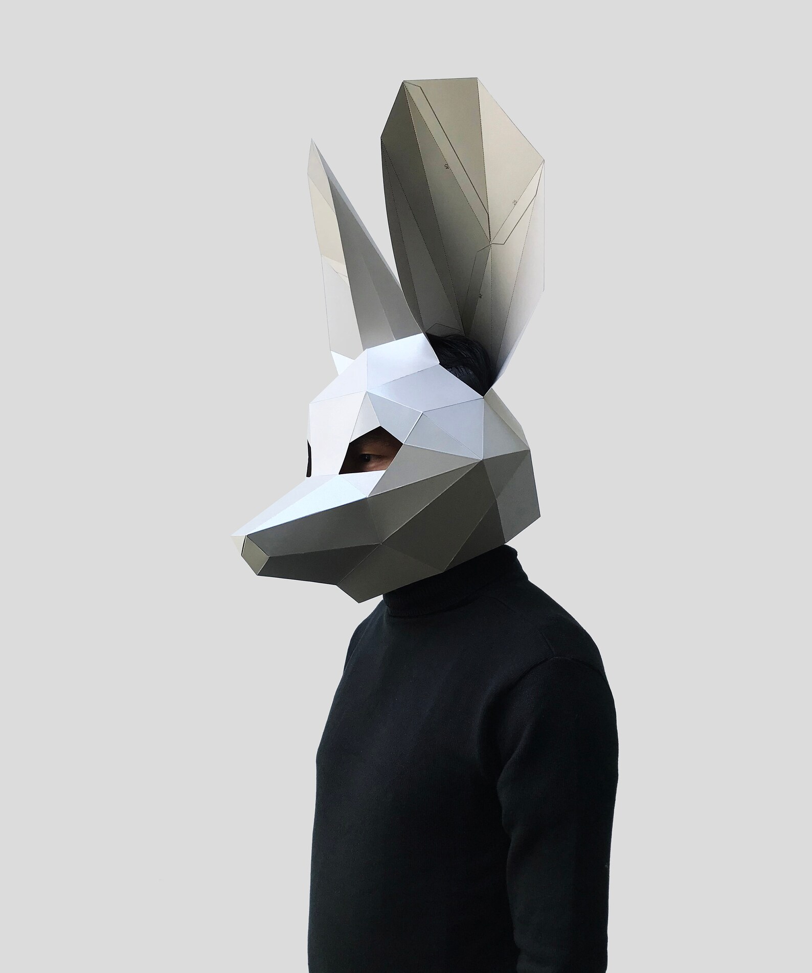 Mouse Mask Digital PDF - Low Poly Papercraft Animal Mask Template - Etsy
