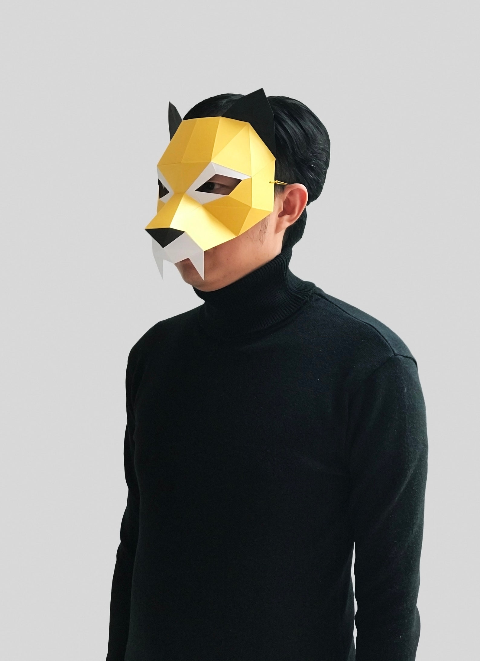 Tiger Half Mask Free Template Link in Description - Etsy UK