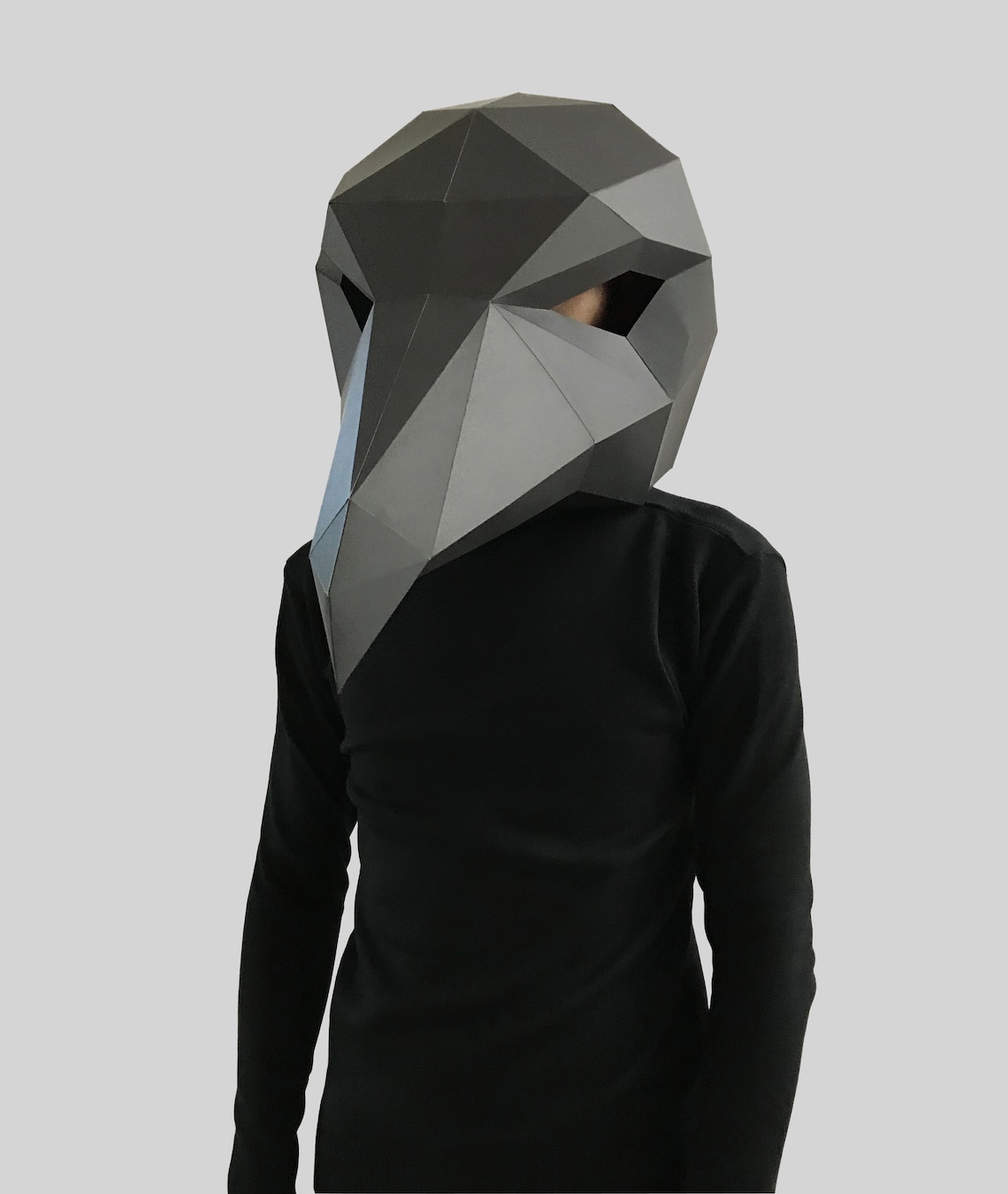 Crow Mask Template Paper Mask Papercraft Mask Masks 3d | Etsy