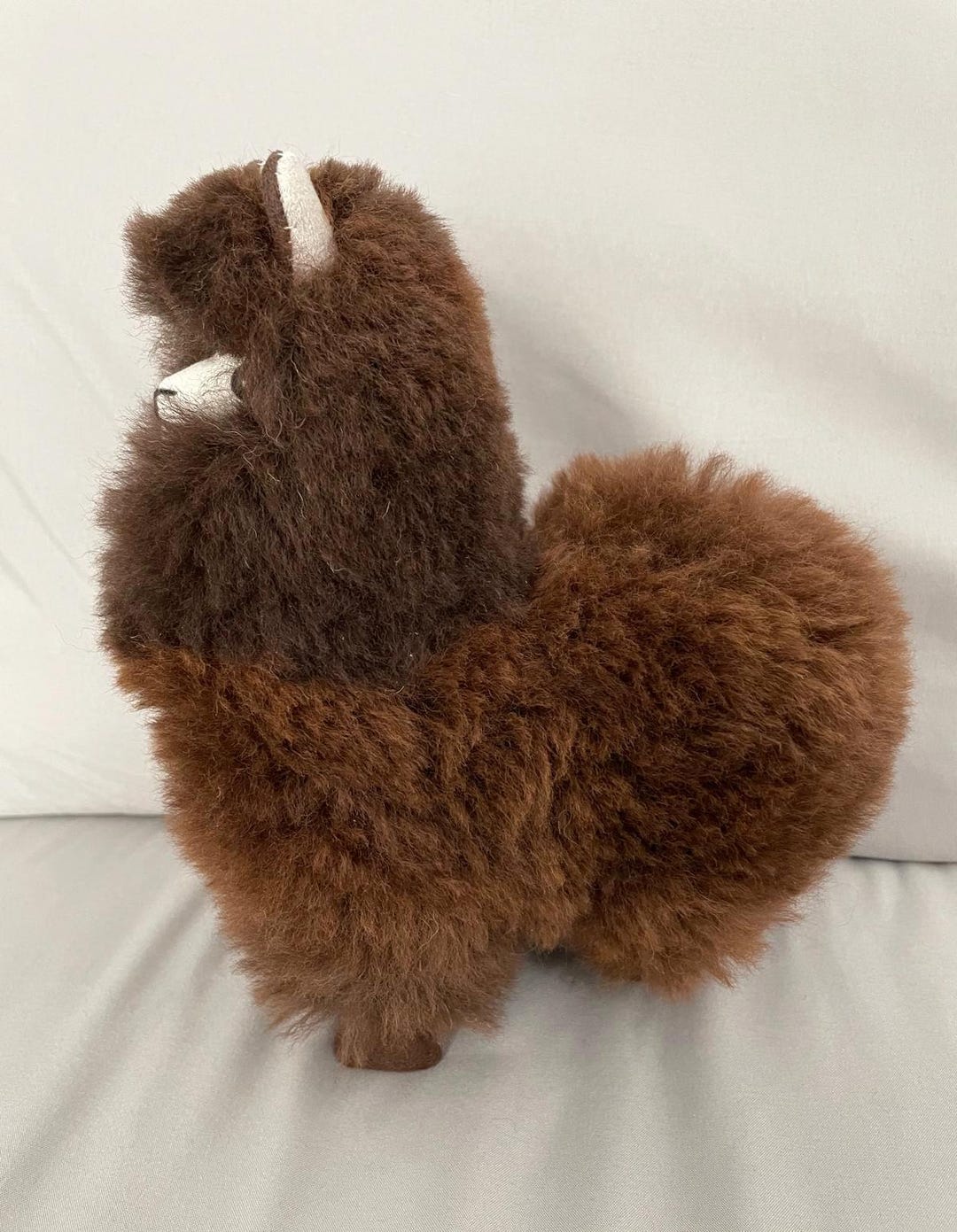 Fluffy Soft Alpaca Wool Stuffed Animal | Cute Alpaca Toy Keepsake ...